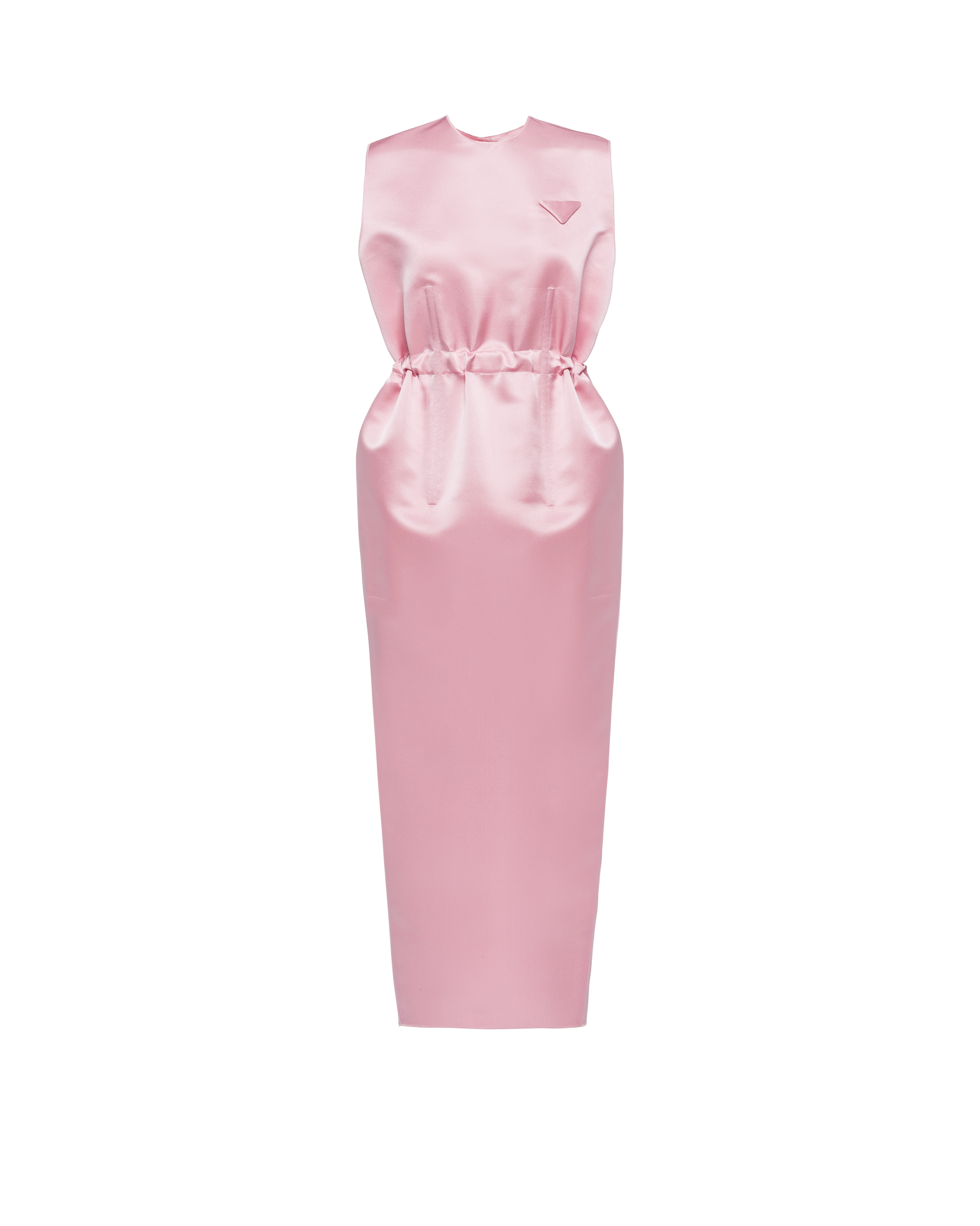 Petal Pink Double satin dress | Prada
