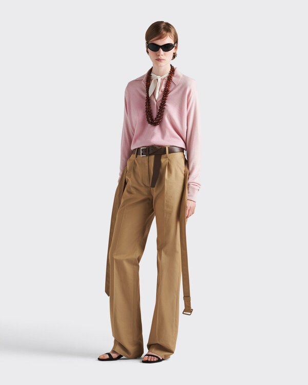 Alabaster Pink Silk Shirt | PRADA