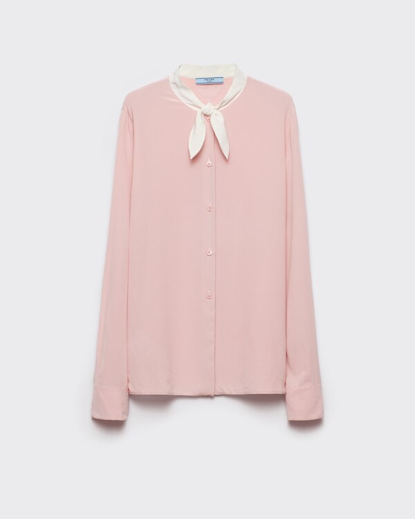 Alabaster Pink Silk Shirt | PRADA