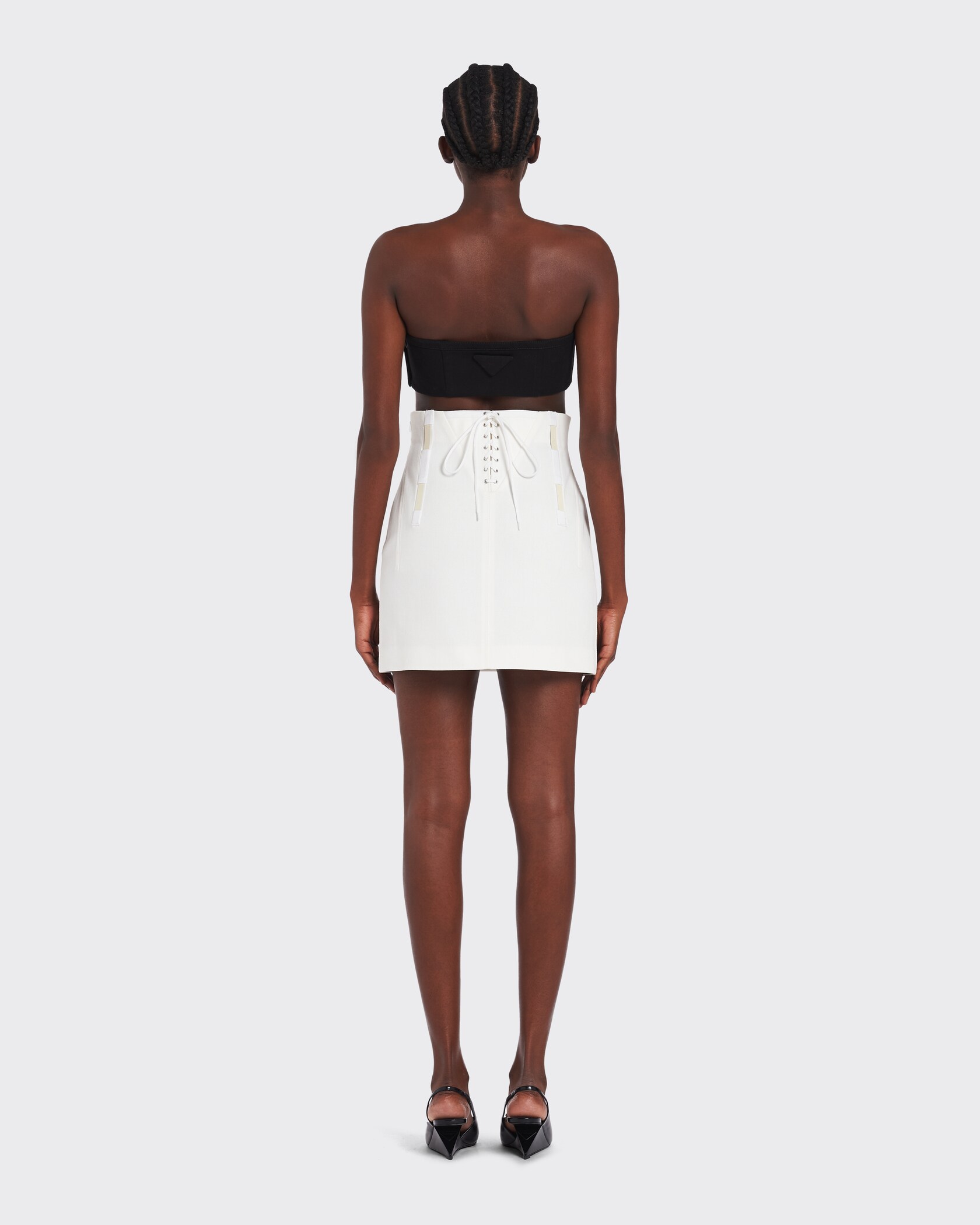 Black Drill Crop Top | PRADA