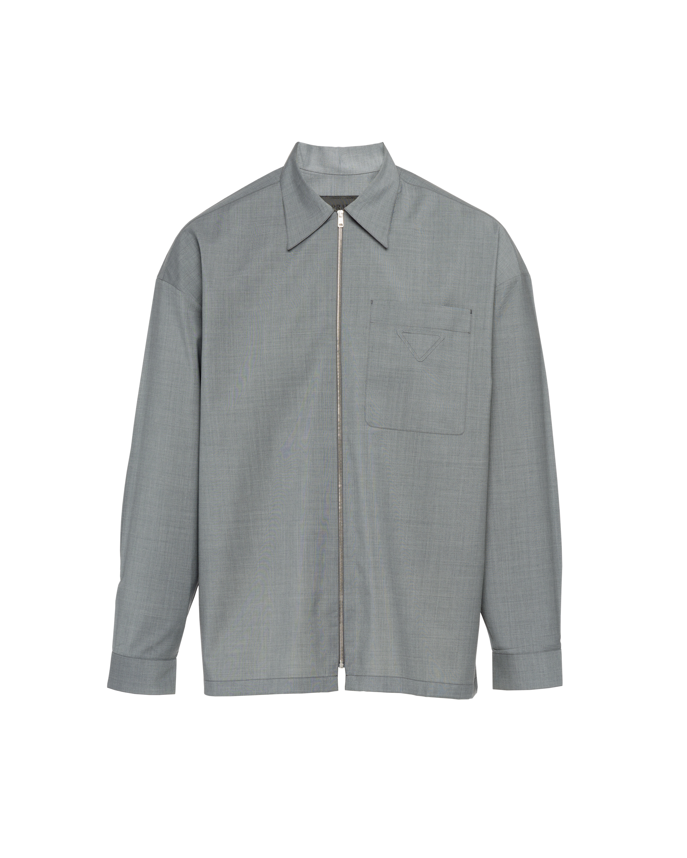 Camicia in lana Ardesia | Prada