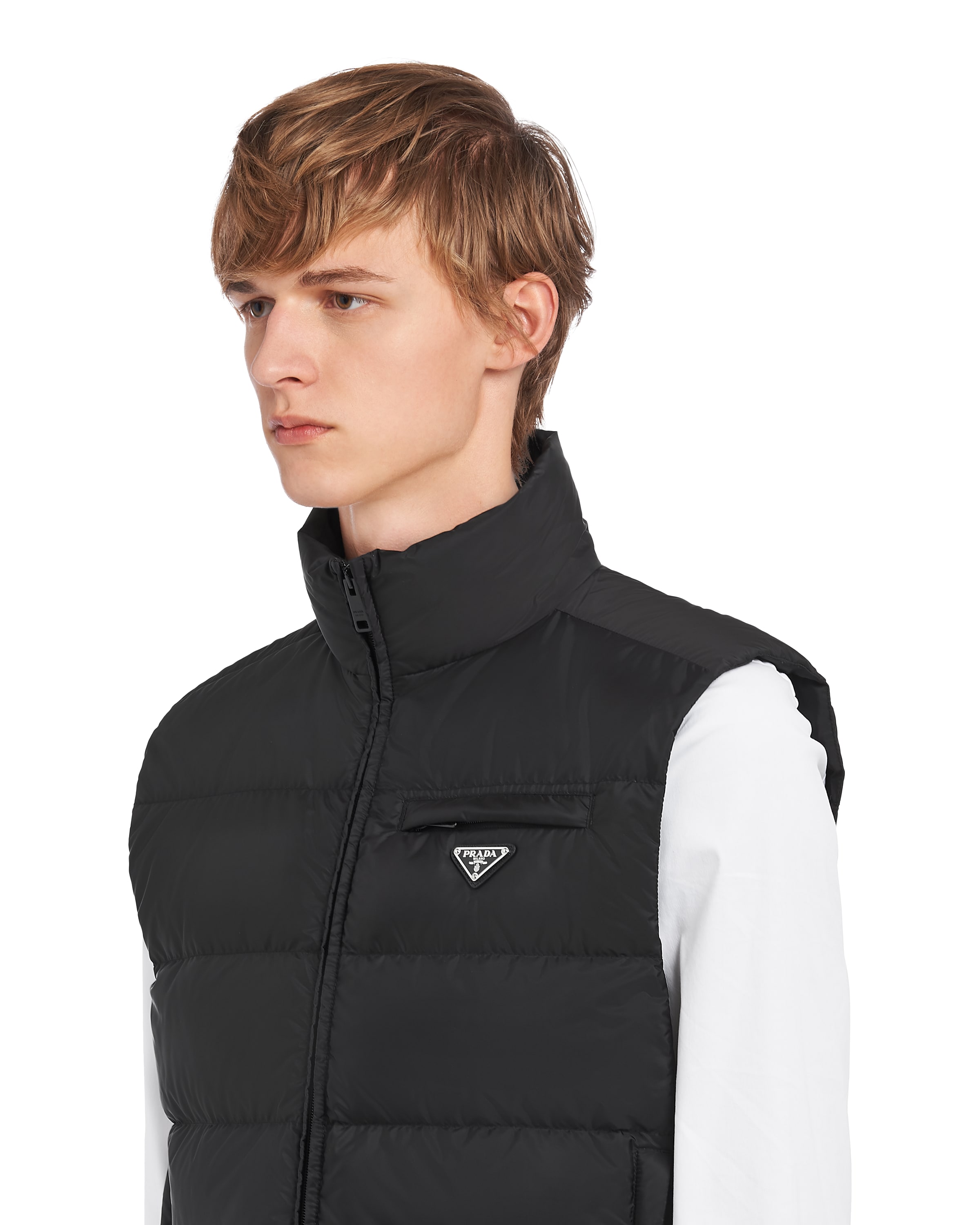 Chaleco de nylon acolchado Negro | Prada