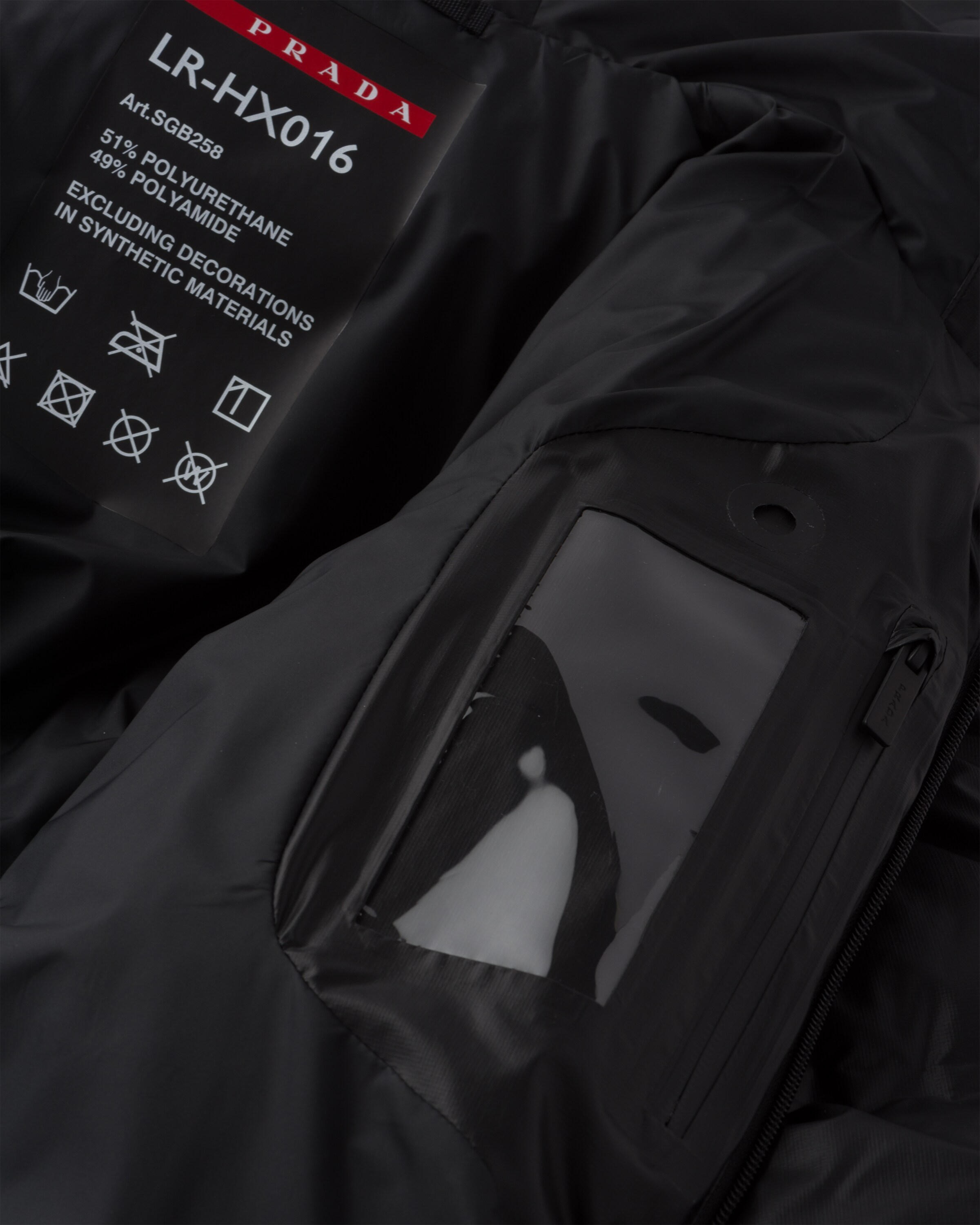 Black Light Nylon hooded midi down jacket | Prada