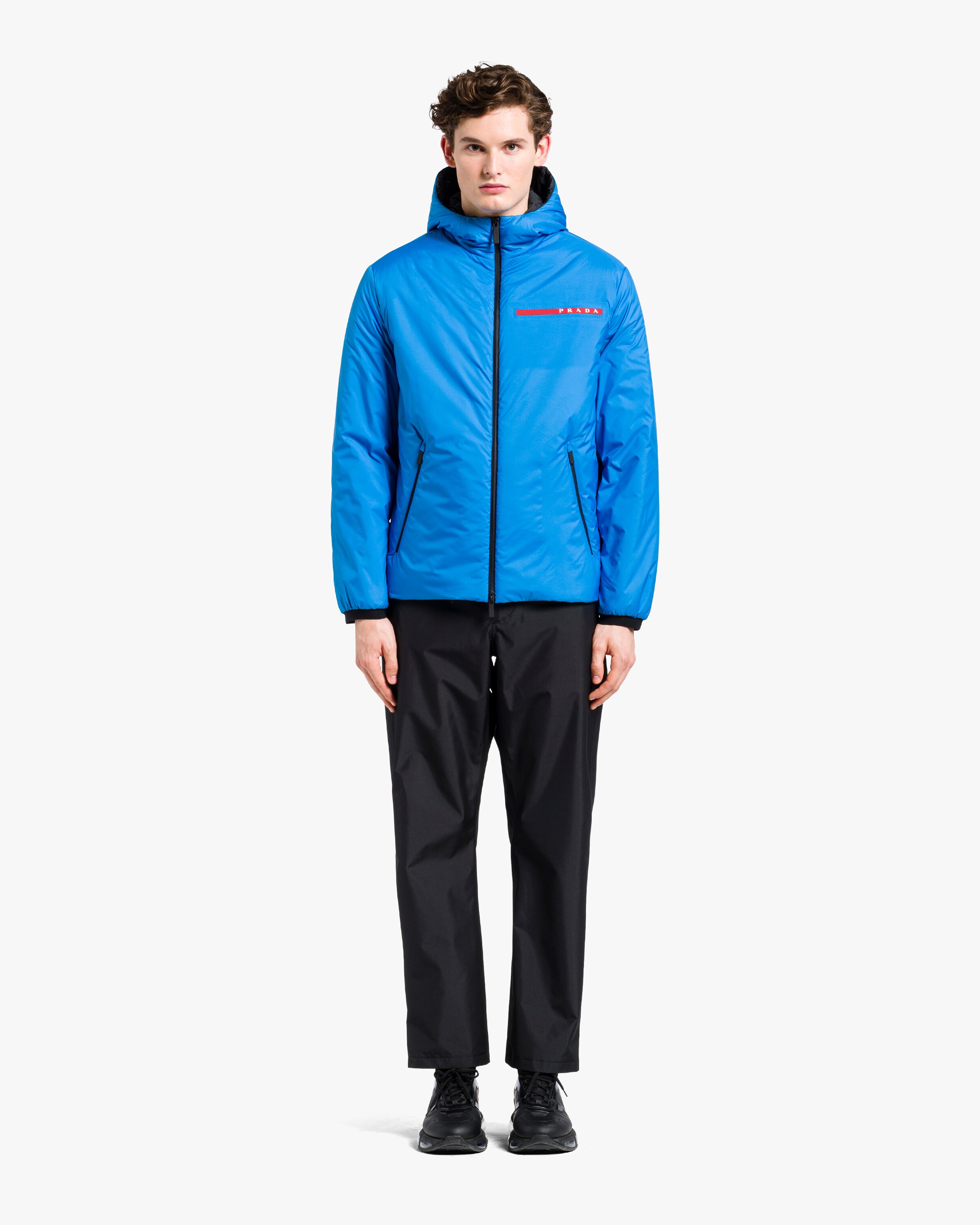 Light Blue Light Polyester padded jacket | Prada