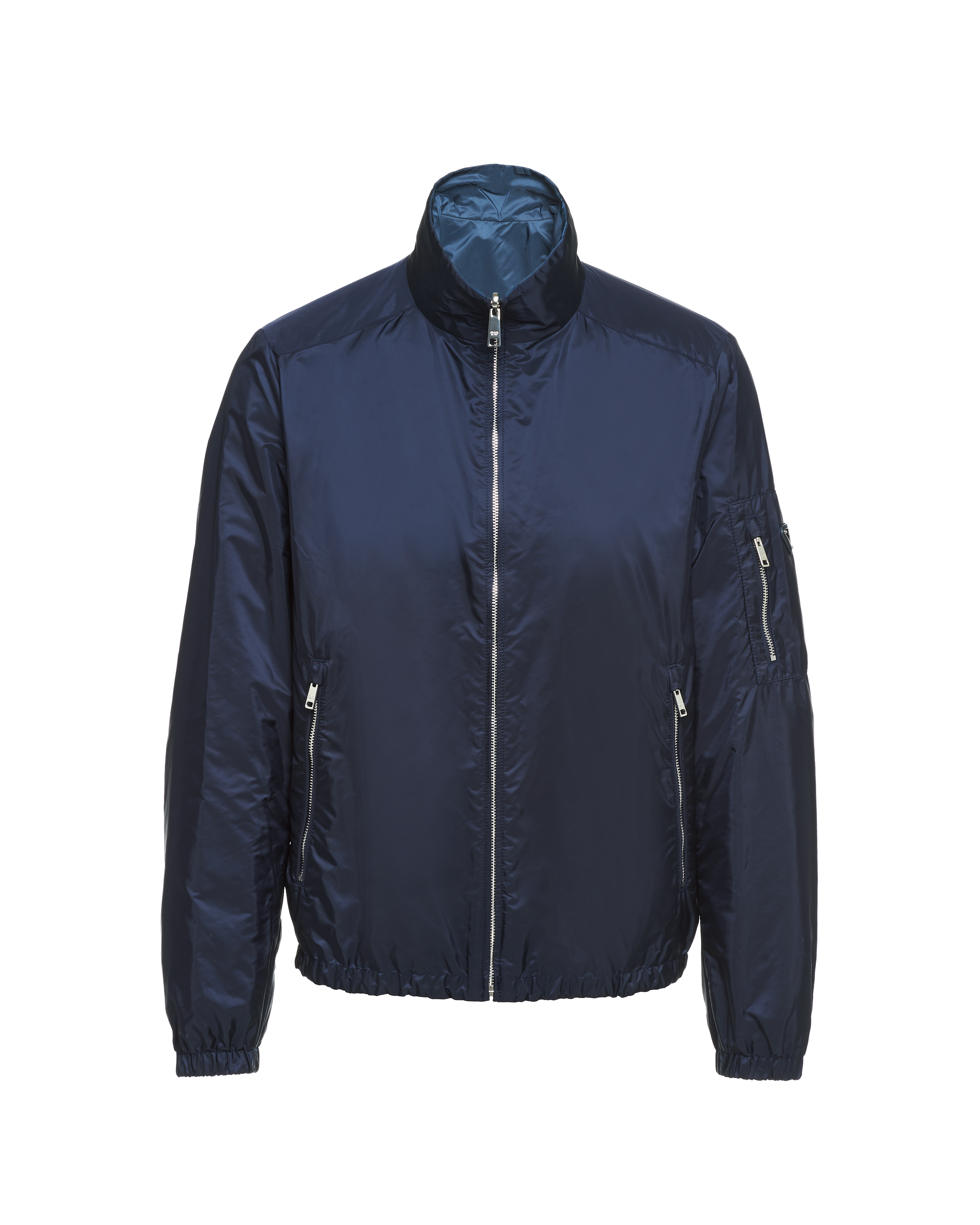 Navy/uniform Gray Re-Nylon blouson jacket | Prada
