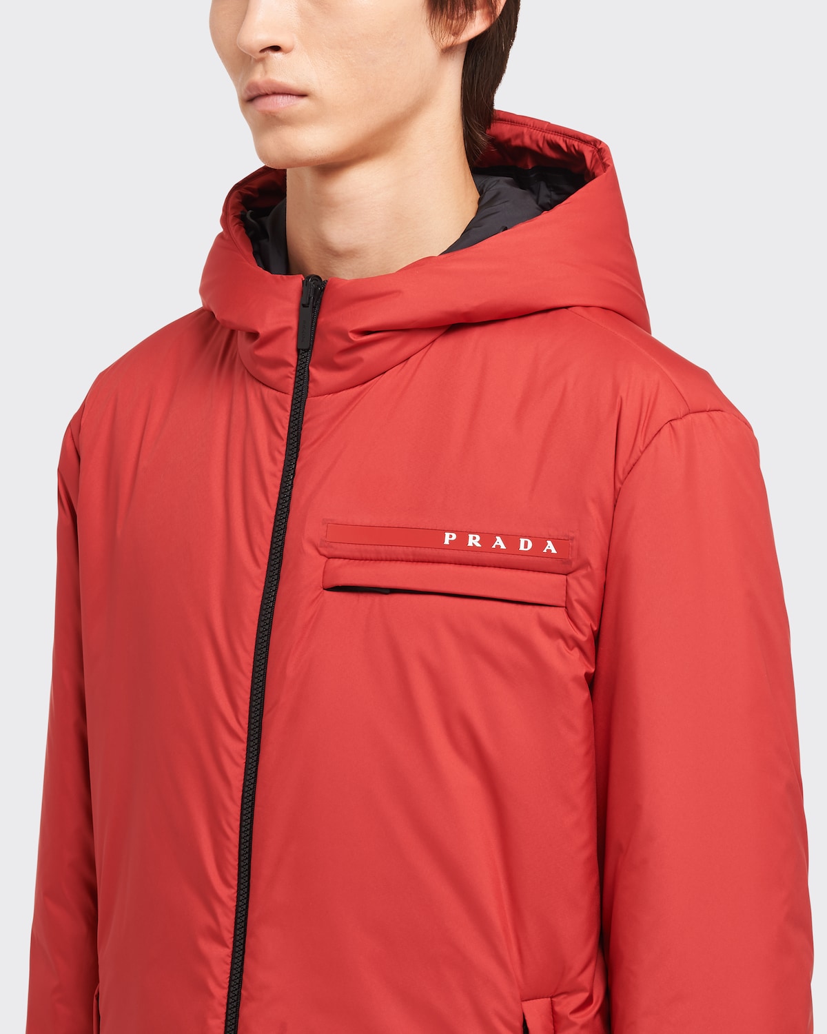 Red Light Polyester Padded Jacket | PRADA