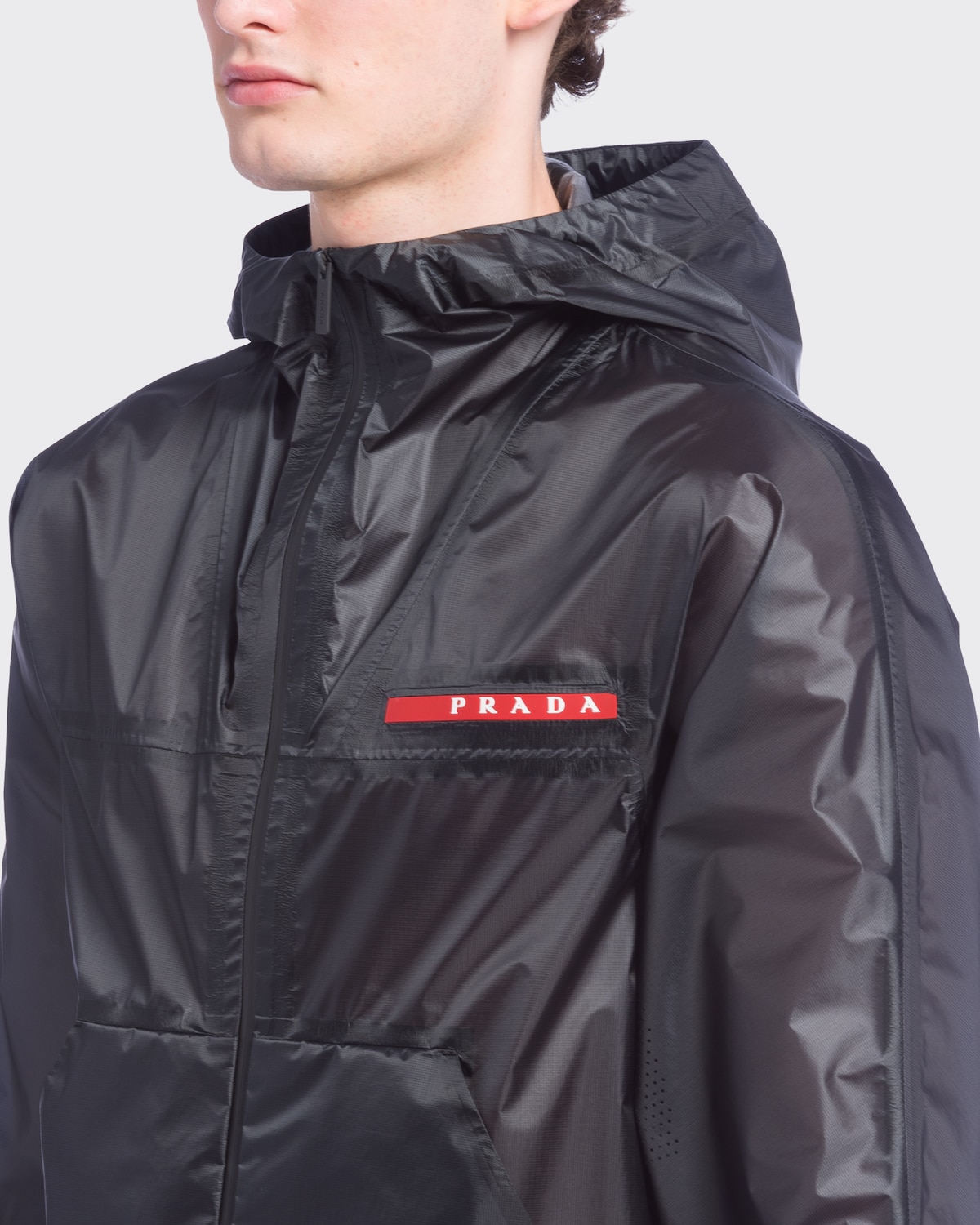 Black Ripstop Hooded Jacket | PRADA