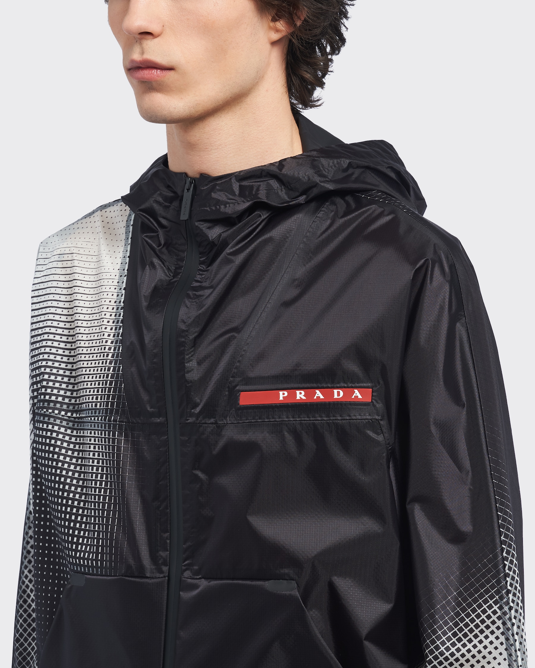 Black Printed Ripstop Windbreaker | PRADA