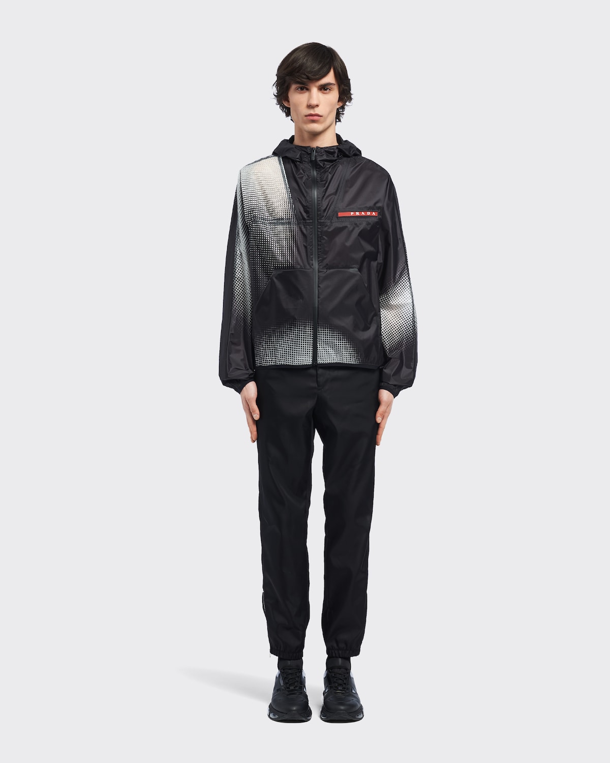 Black Printed Ripstop Windbreaker | PRADA