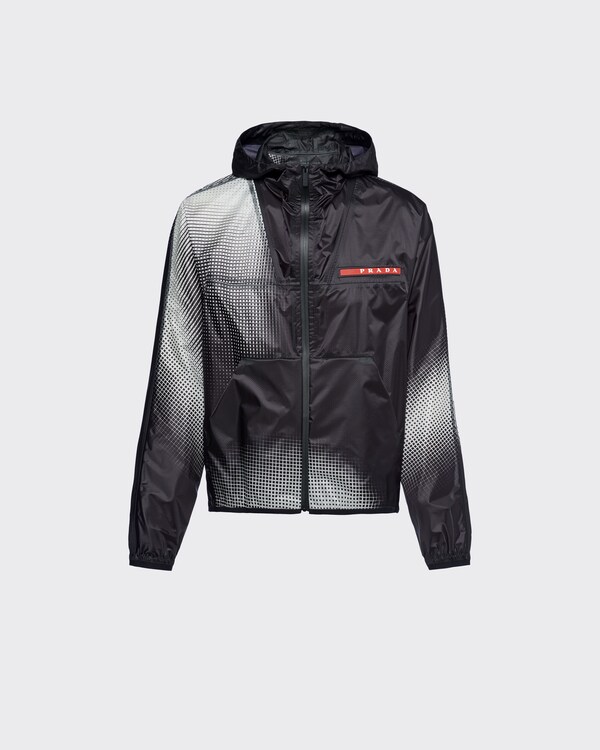 Black Printed Ripstop Windbreaker | PRADA