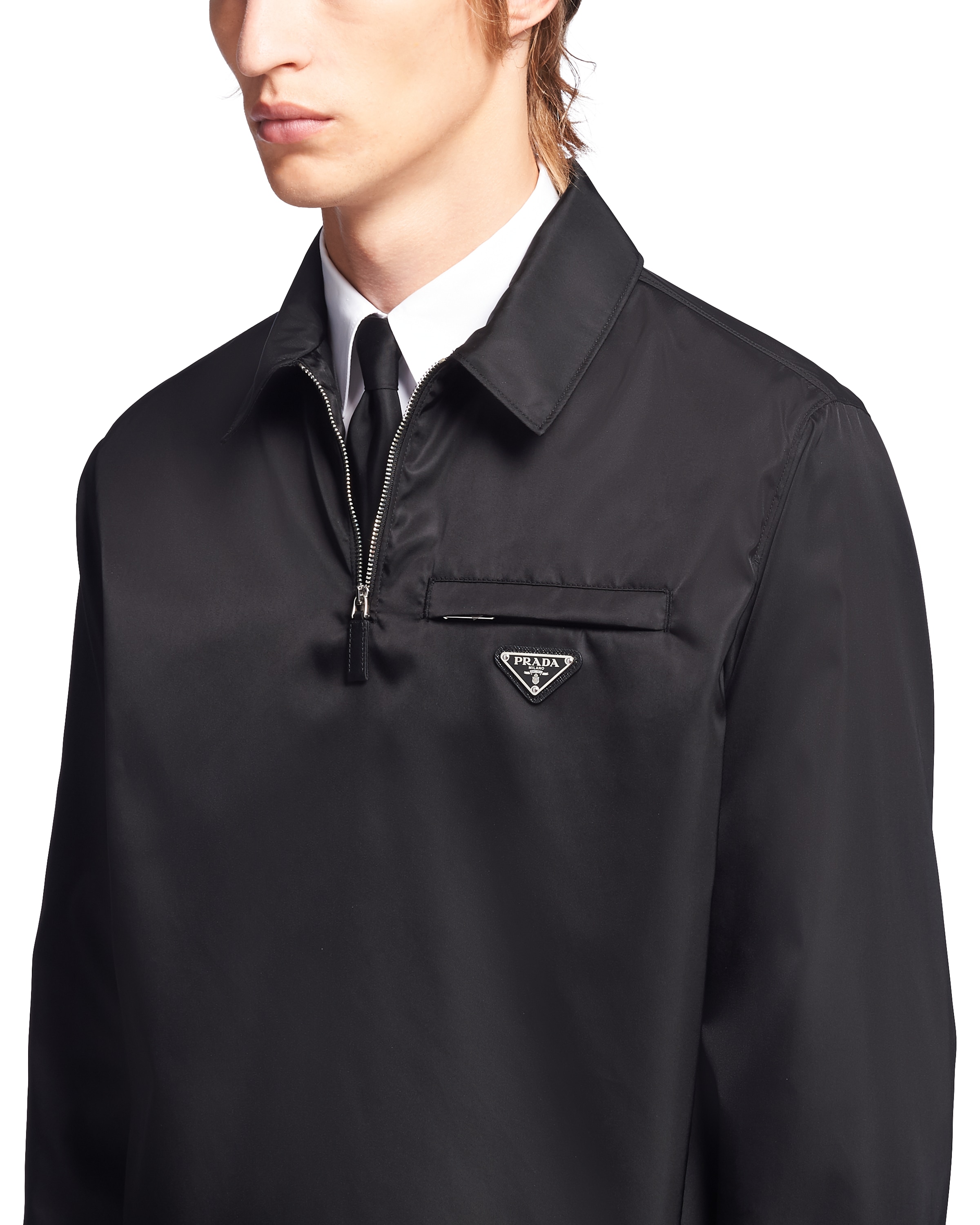 Black Re-Nylon blouson jacket | Prada