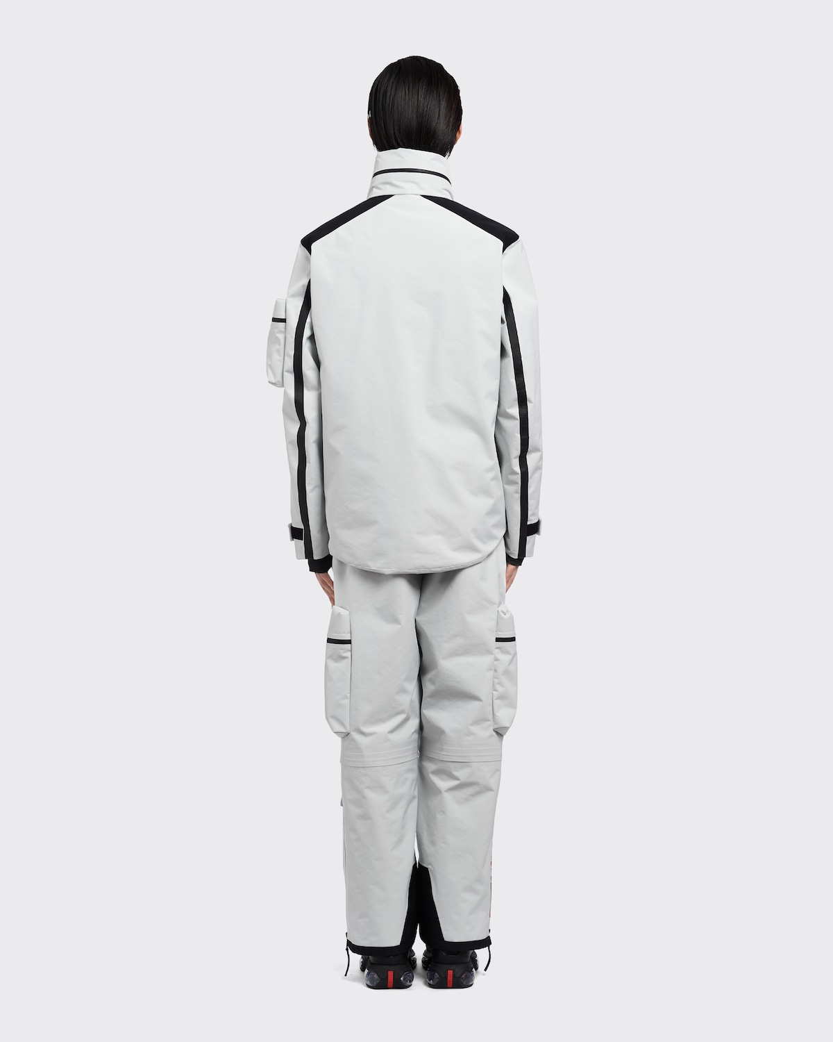 Chalk White Technical Fabric Ski Windbreaker | PRADA