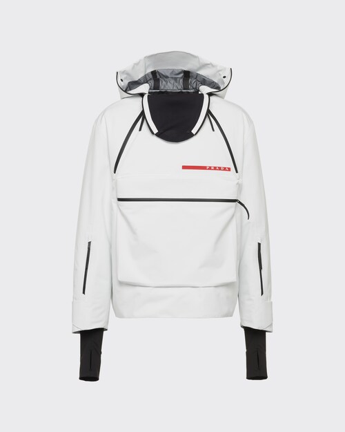 Chalk White Technical fabric snowboard jacket | Prada