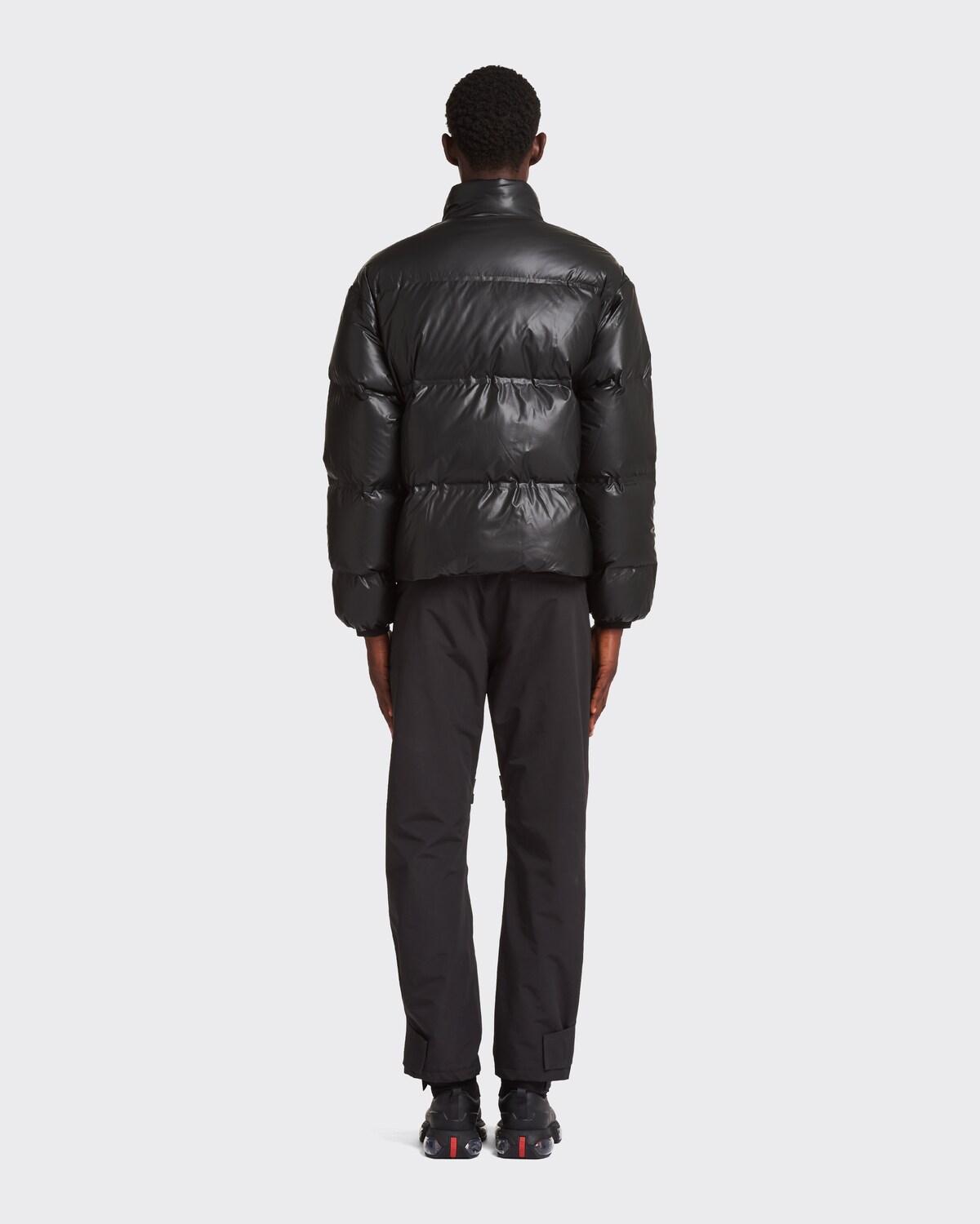 Black Light Nylon Convertible Down Jacket | PRADA
