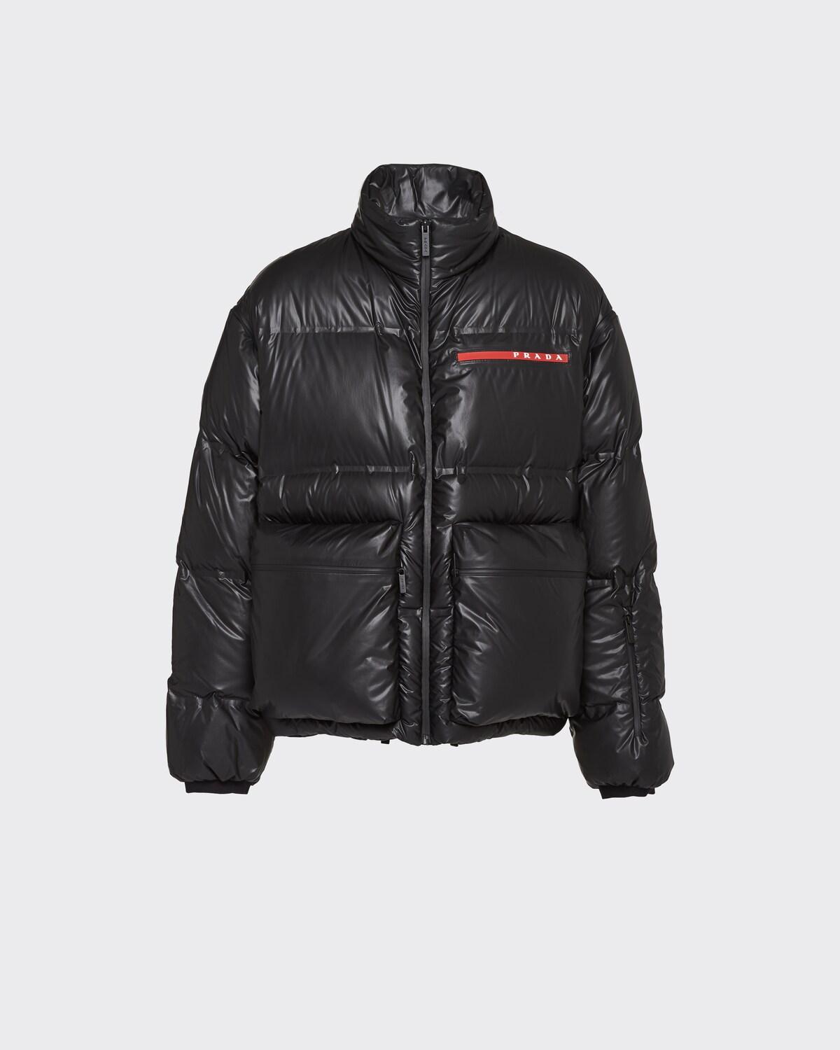 Black Light Nylon Convertible Down Jacket | PRADA