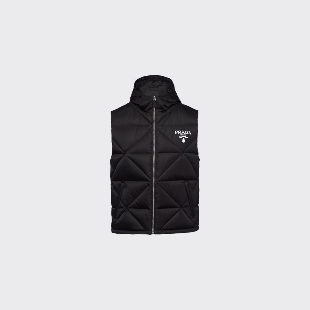 Black Re-Nylon down vest | Prada