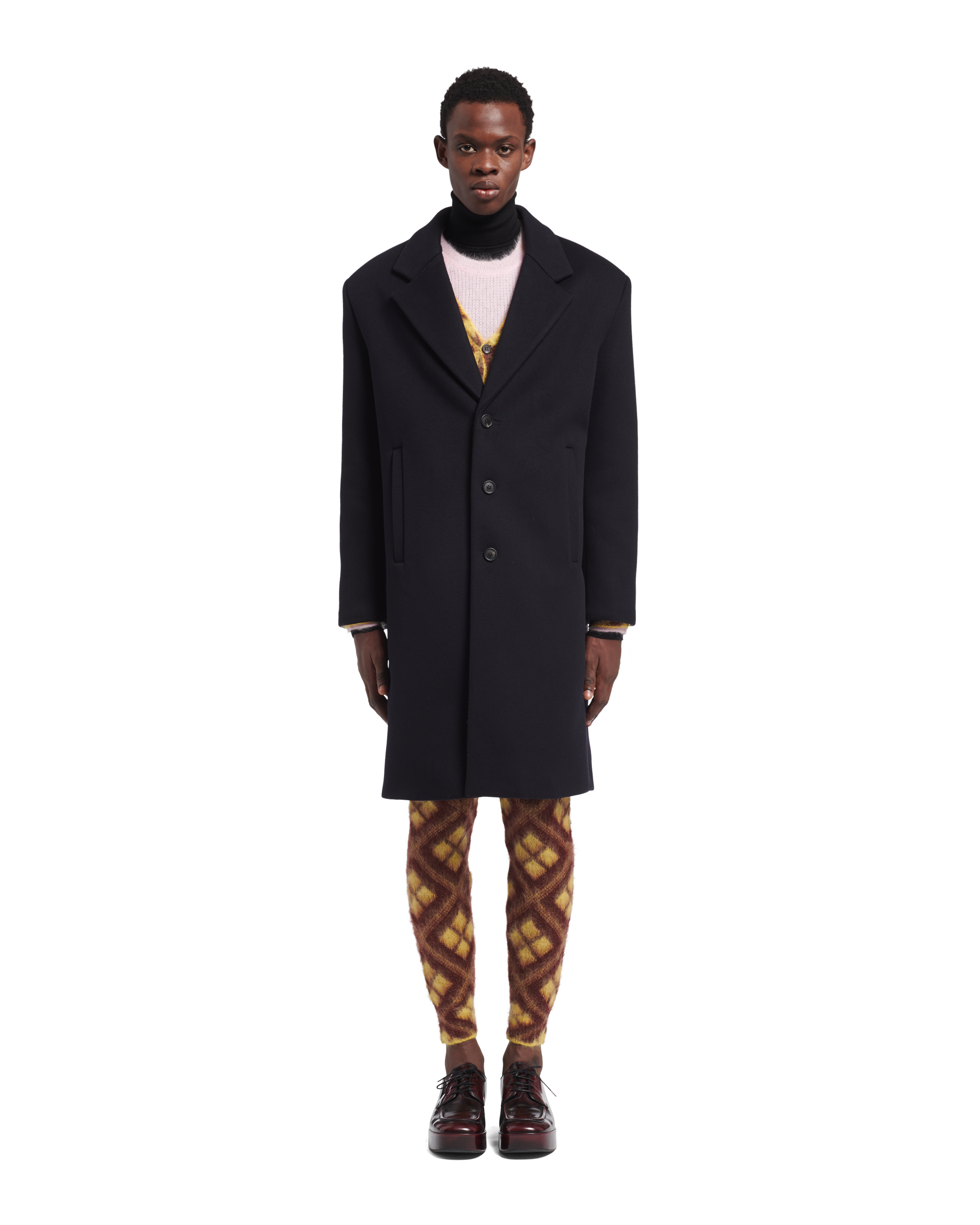 Navy Wool coat | Prada