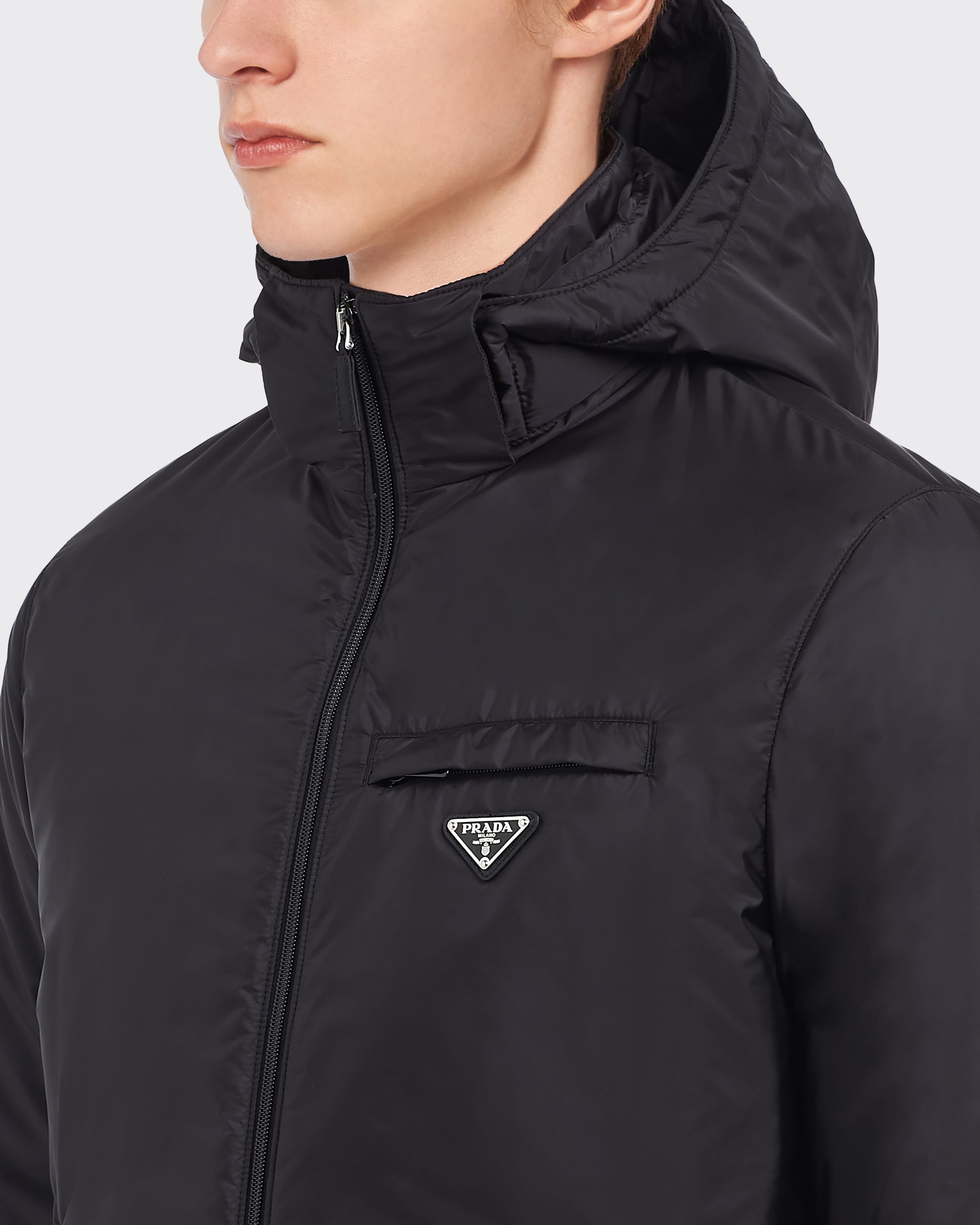 Black Re-nylon Puffer Jacket | PRADA