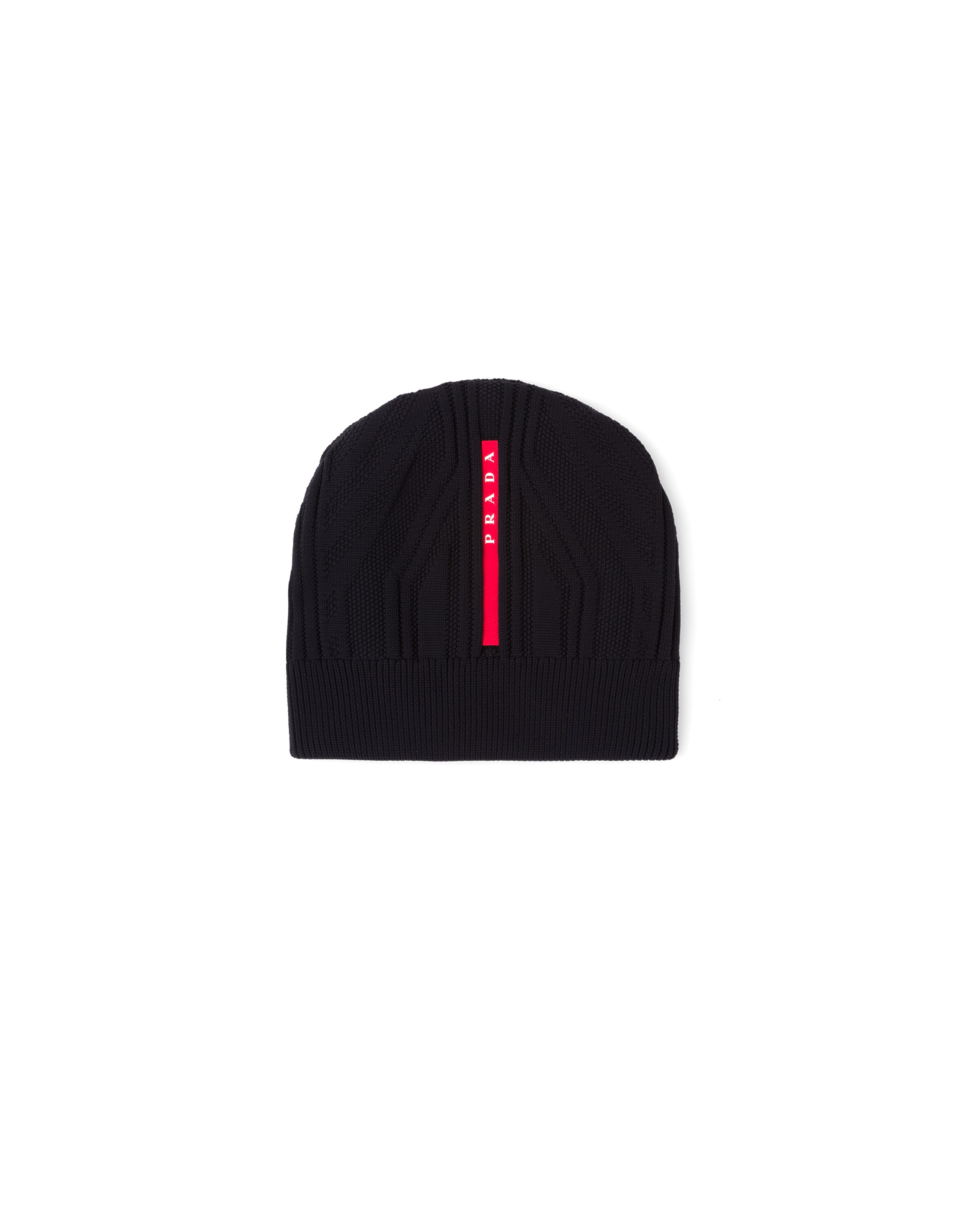 Black Technical knit beanie | Prada