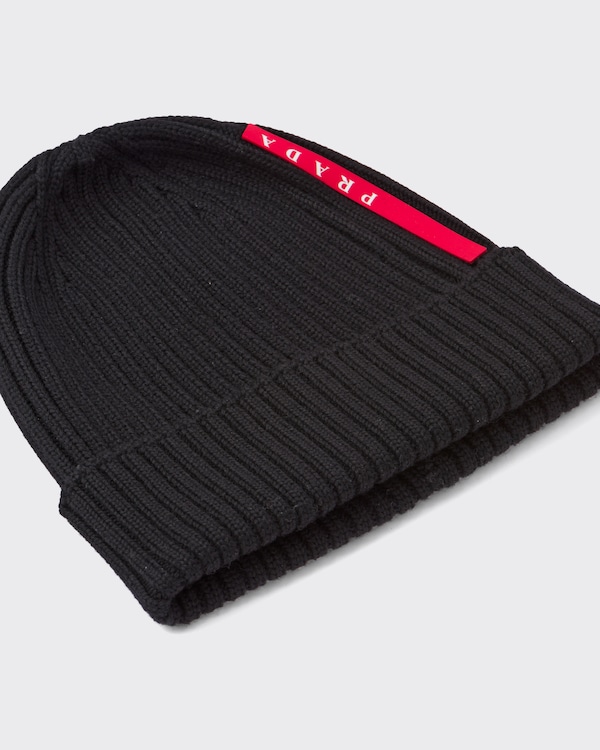 Black Wool Beanie | PRADA