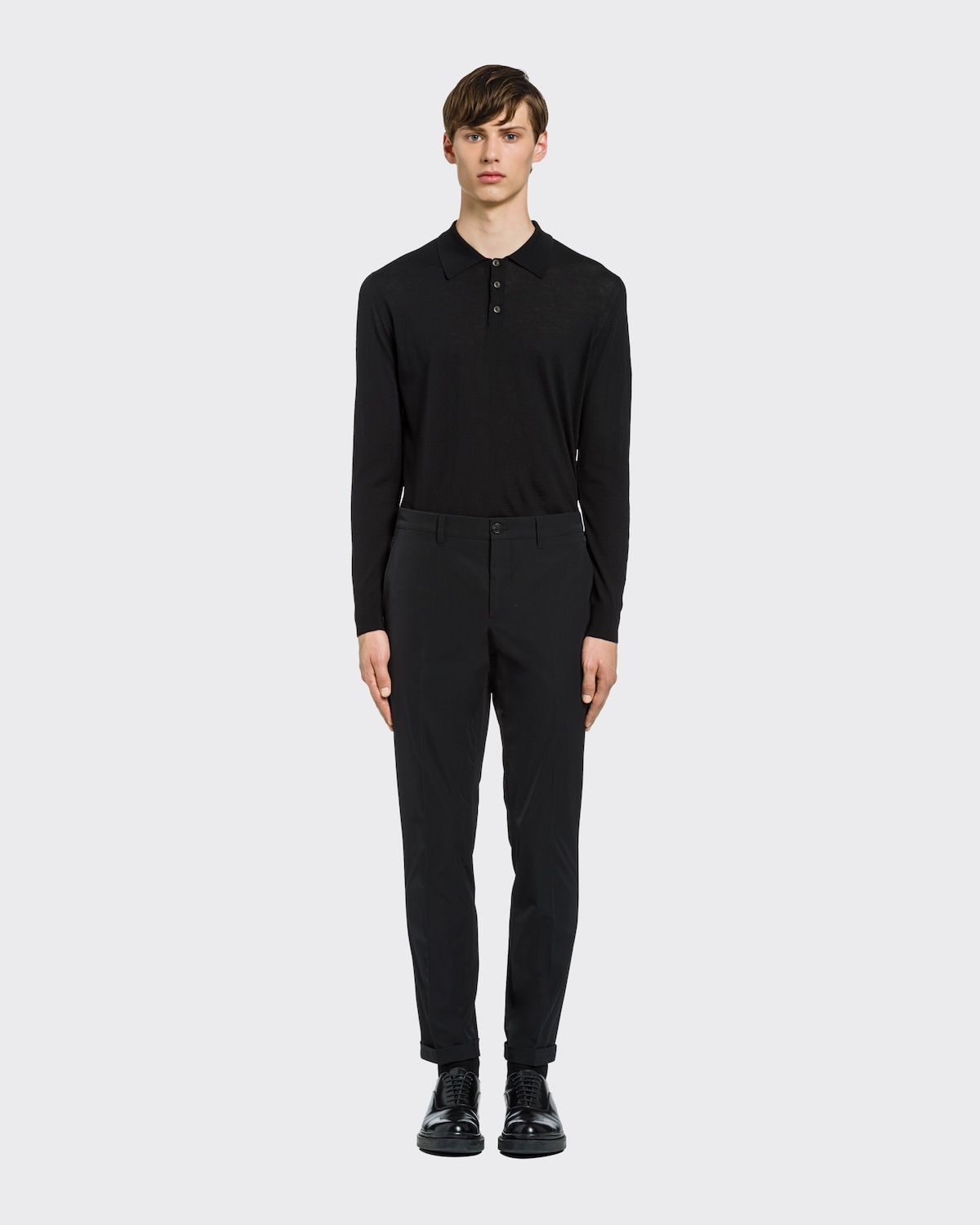 Black Light Stretch Techno Fabric Trousers | PRADA