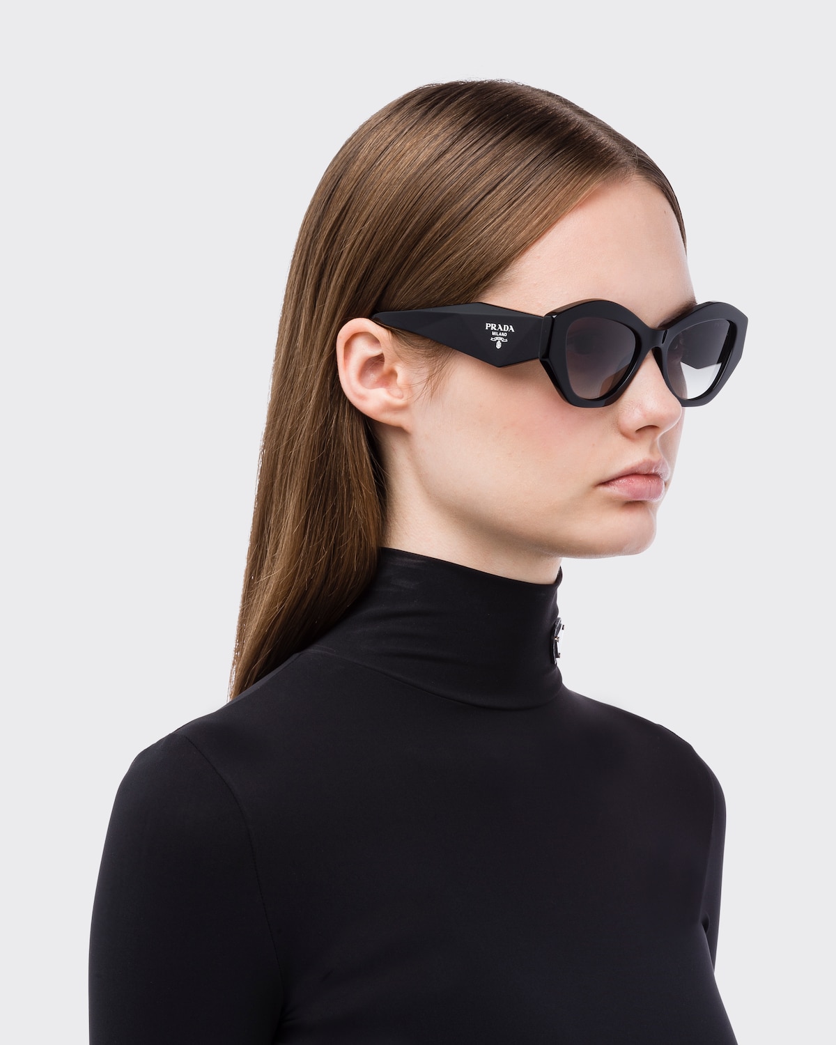 Lunettes De Soleil Prada Symbole Verres Dégradés Gris Anthracite | PRADA
