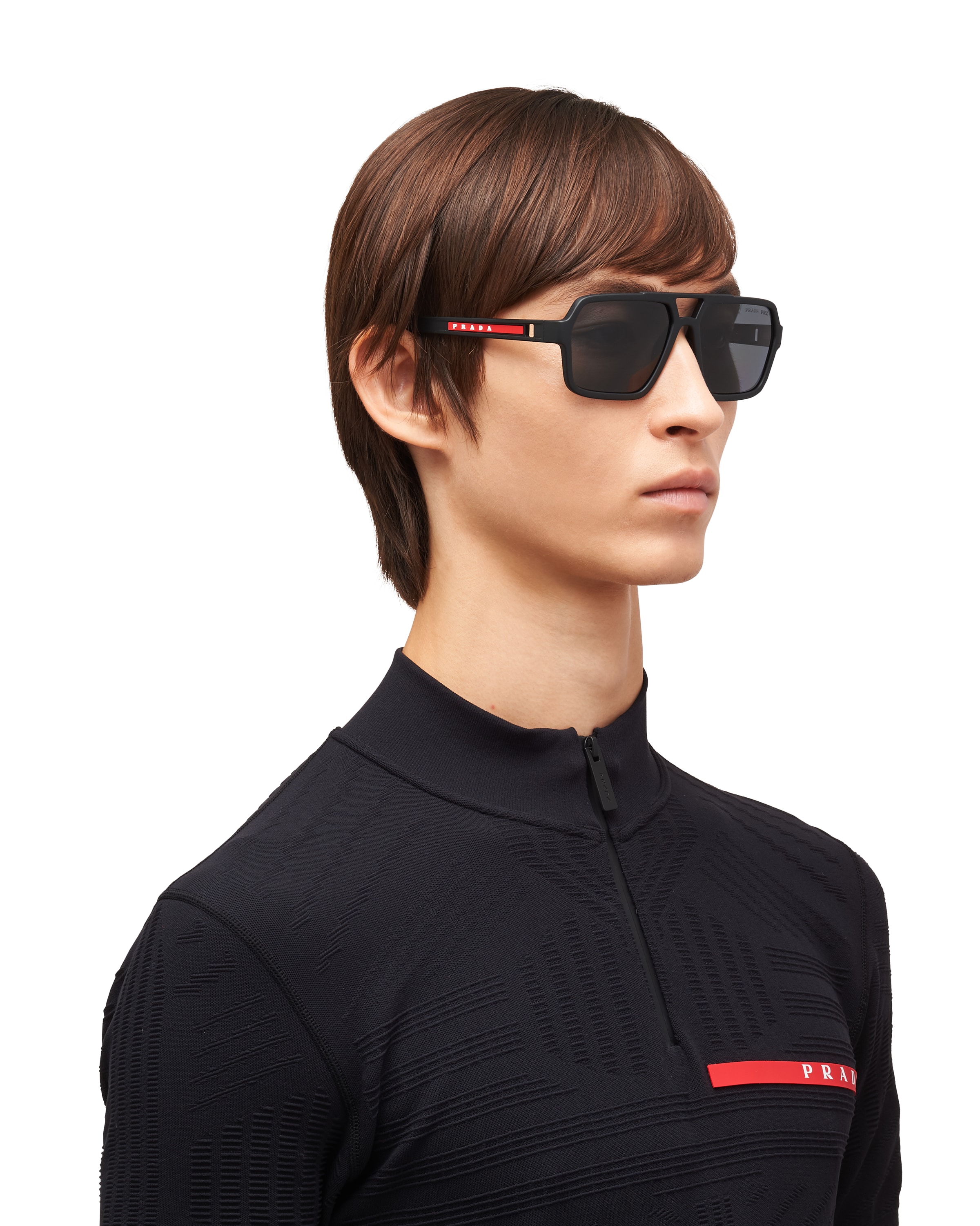 Lens: Black Linea Rossa Eyewear Collection sunglasses | Prada