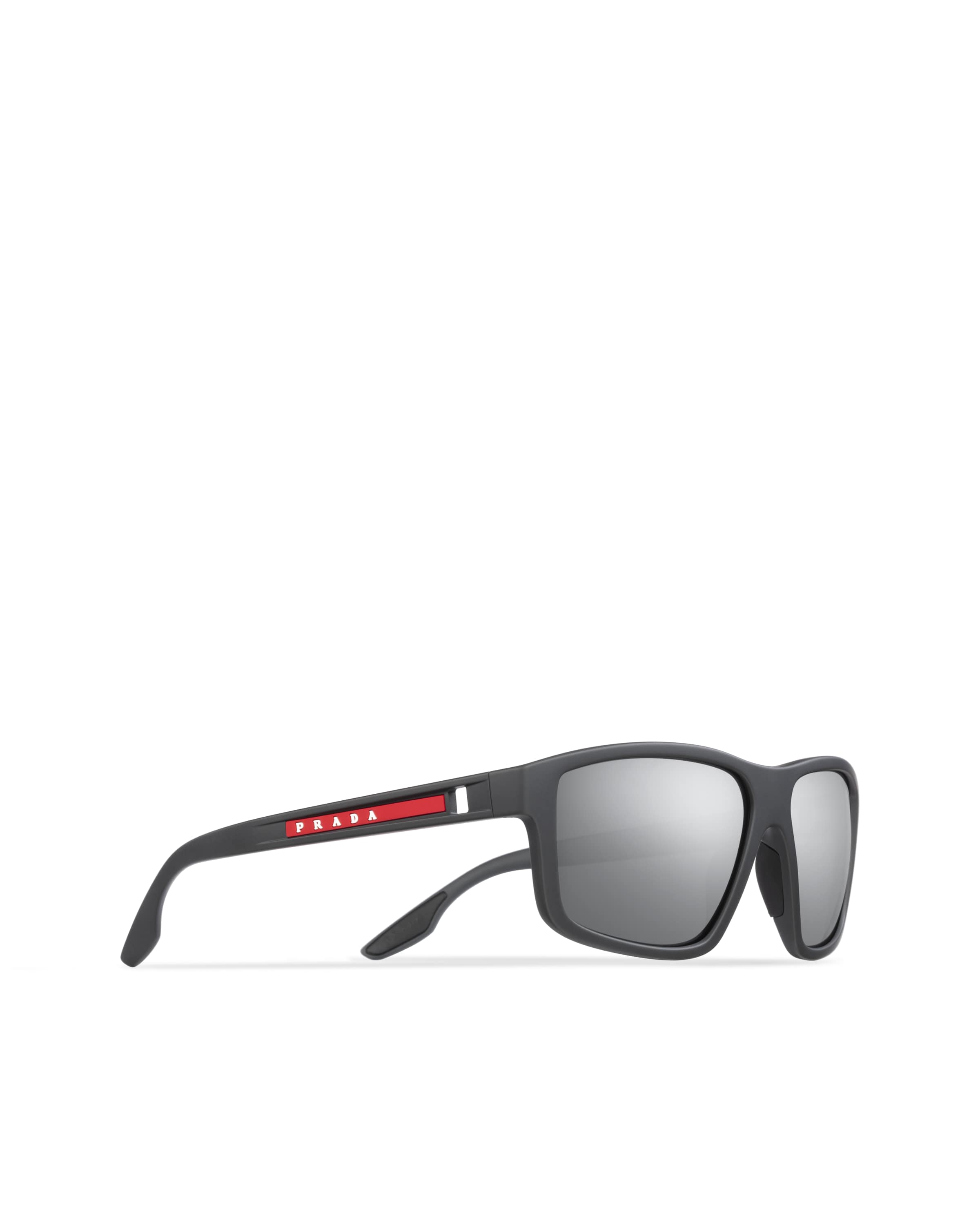 Lens: Black Linea Rossa Impavid sunglasses | Prada