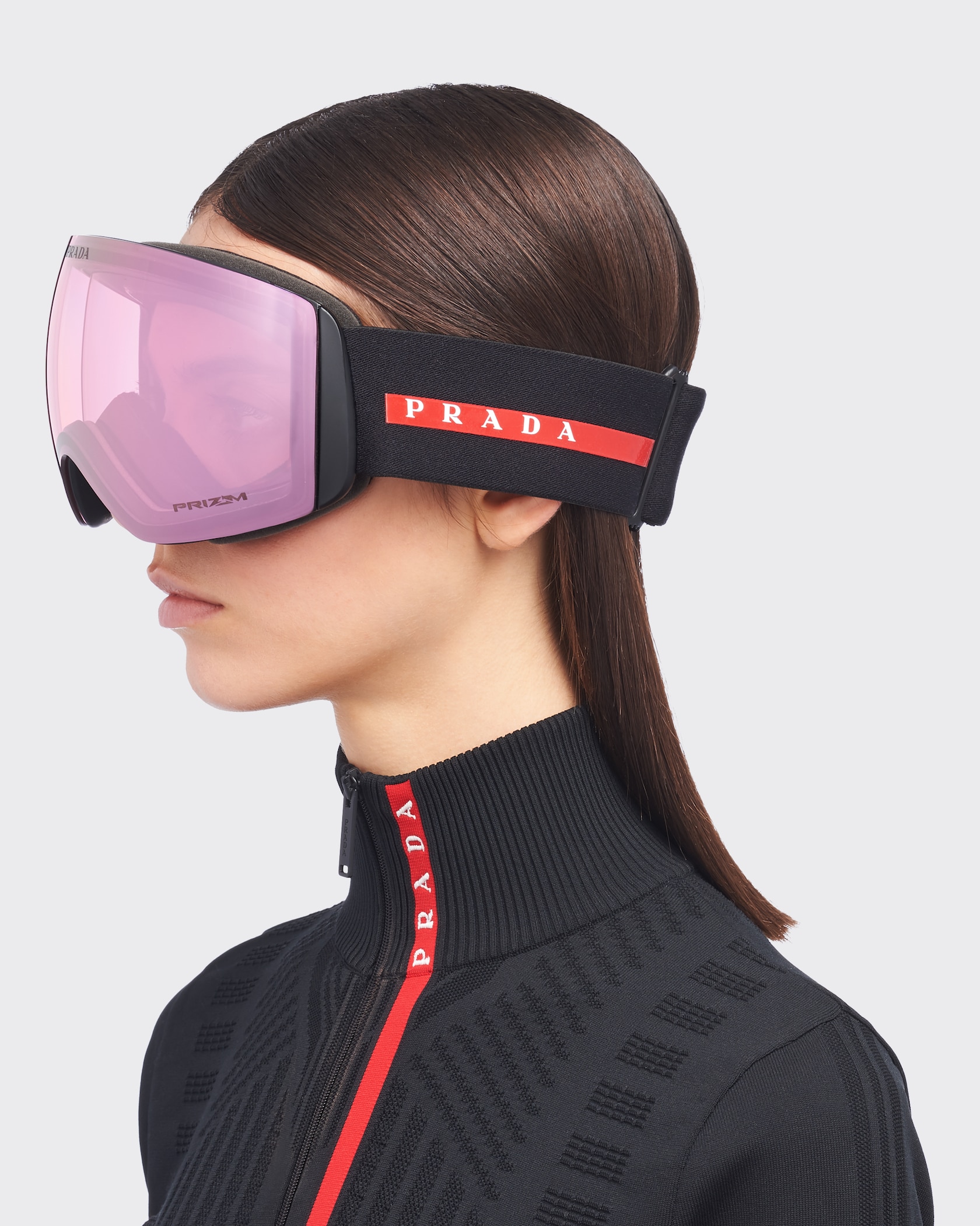 Pink Mirrored Lenses Prada Linea Rossa By Oakley Ski Goggles | PRADA