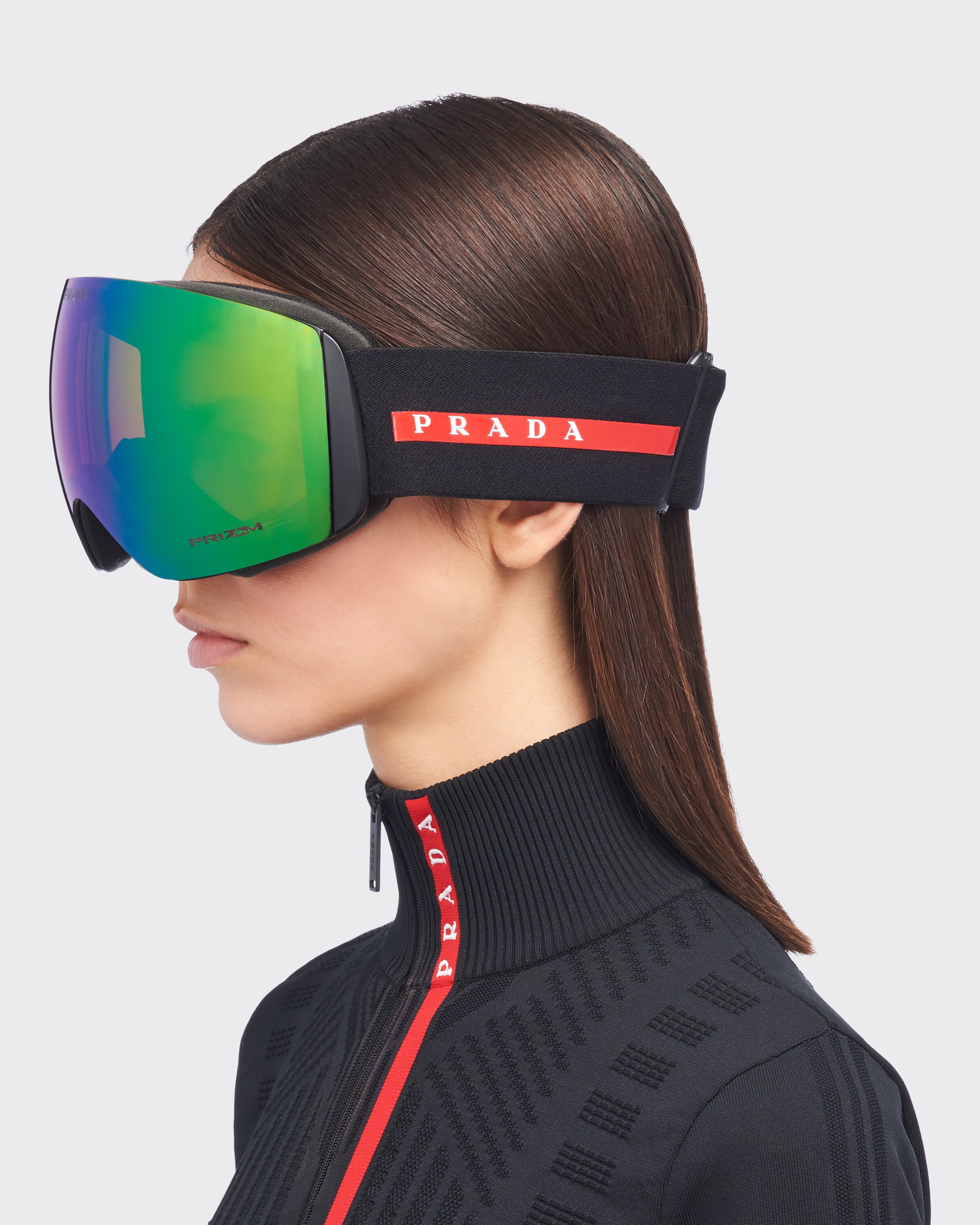 Green Mirrored Lenses Prada Linea Rossa By Oakley Ski Goggles | PRADA
