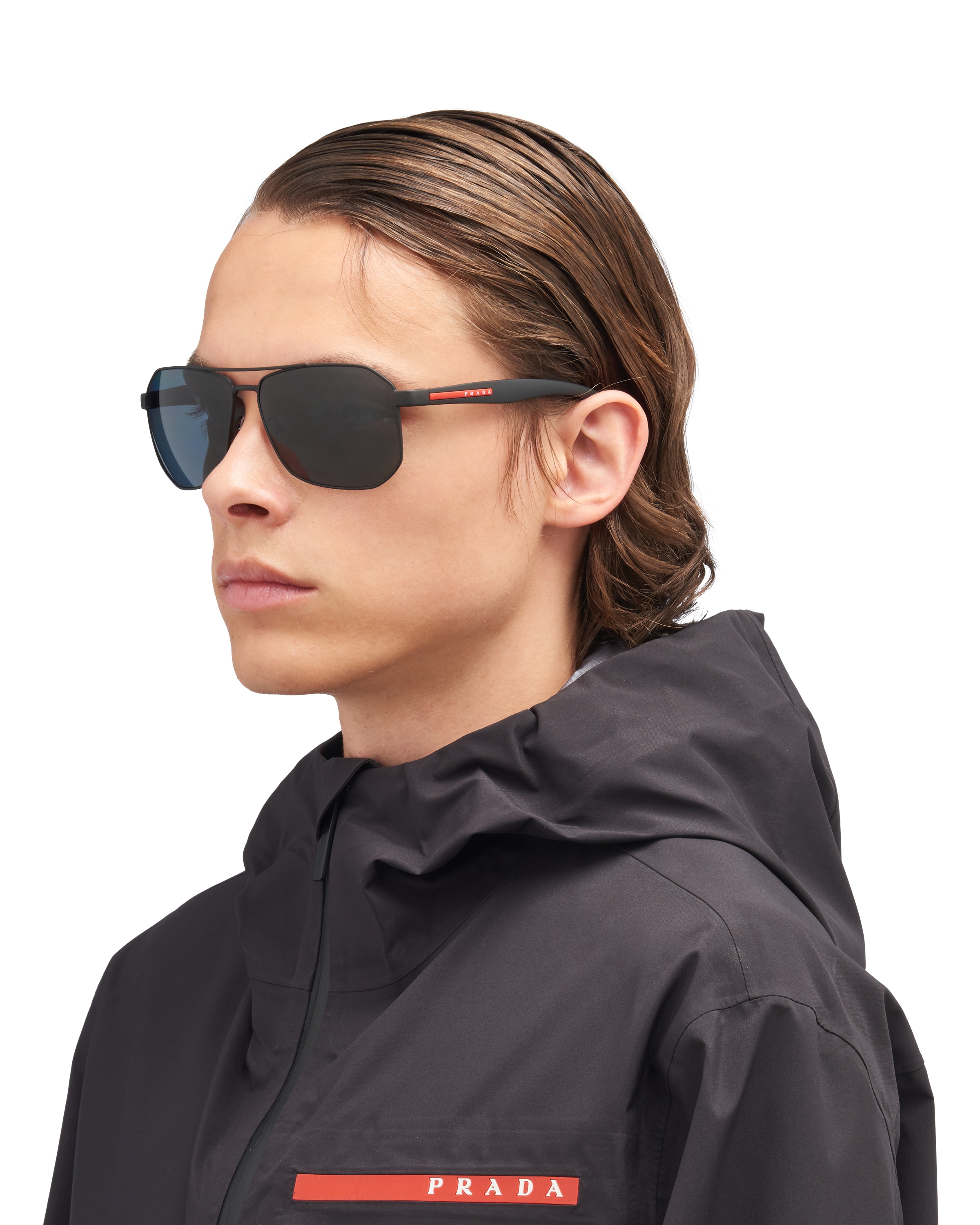 Polarized Black Lenses Prada Linea Rossa Eyewear Collection sunglasses ...