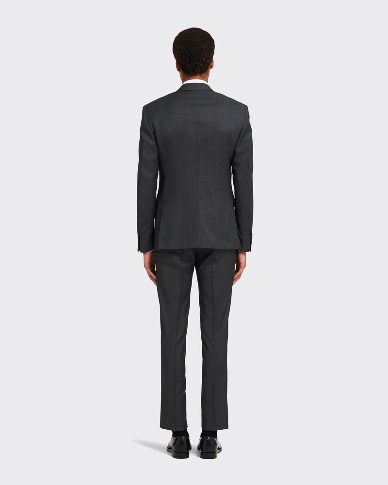 Smoky Gray Single-breasted Wool Suit | PRADA