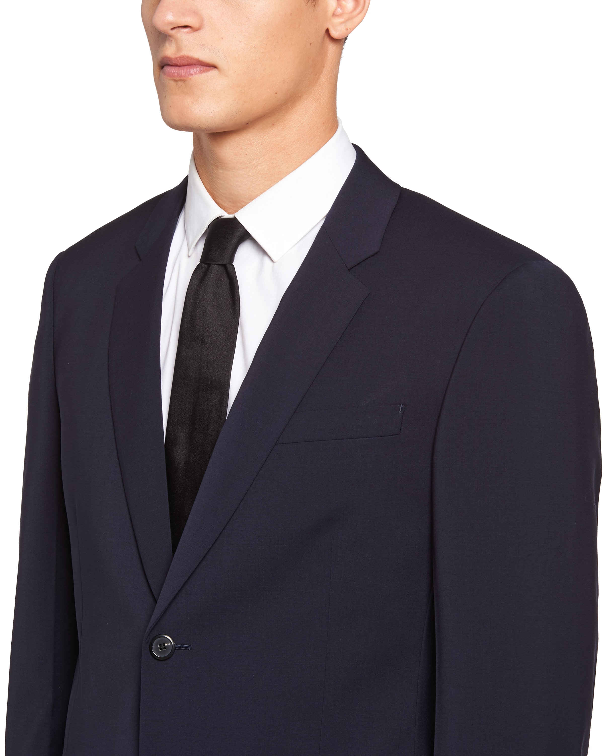 Navy Light stretch wool suit | Prada
