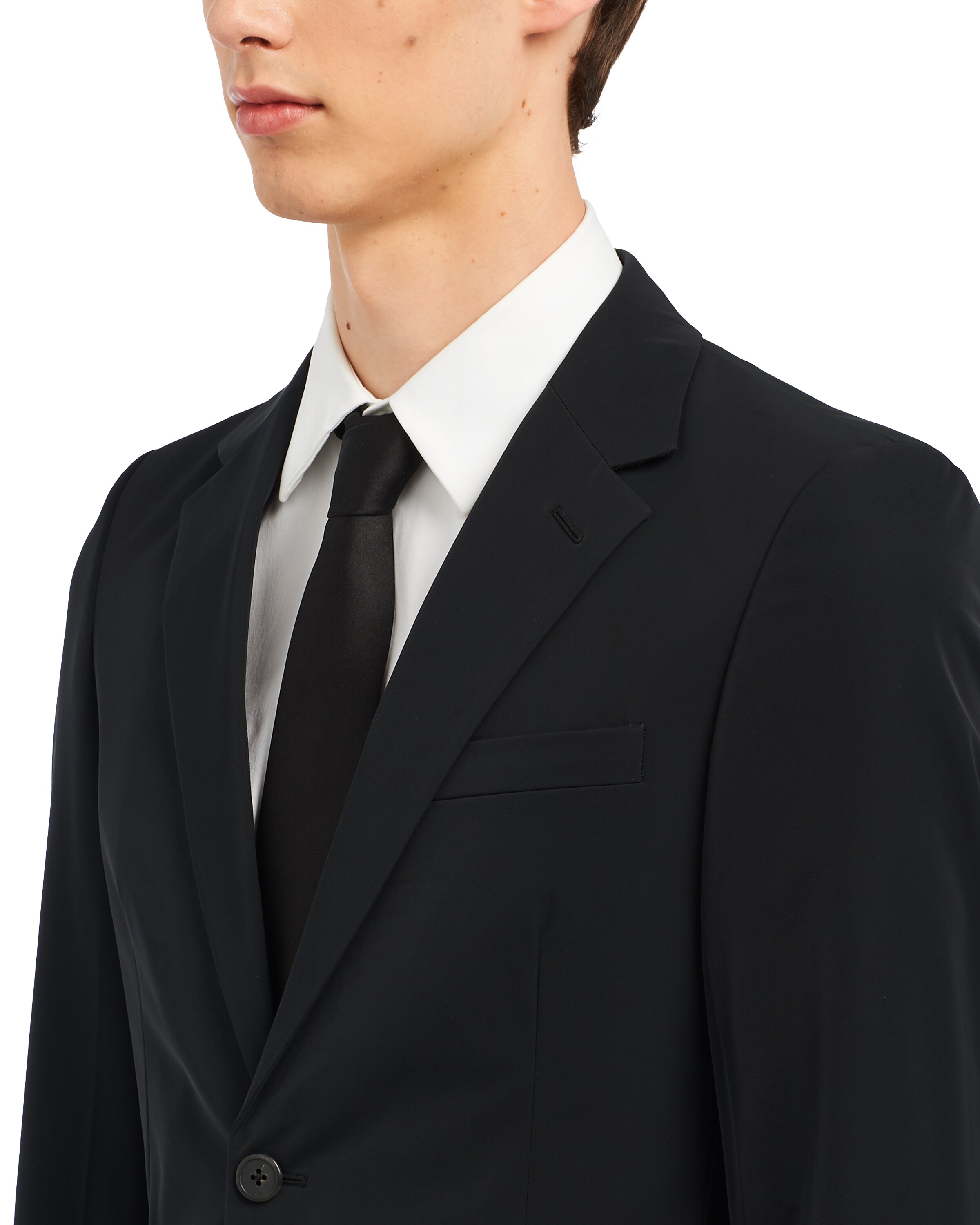 Black Technical fabric single-breasted suit | Prada