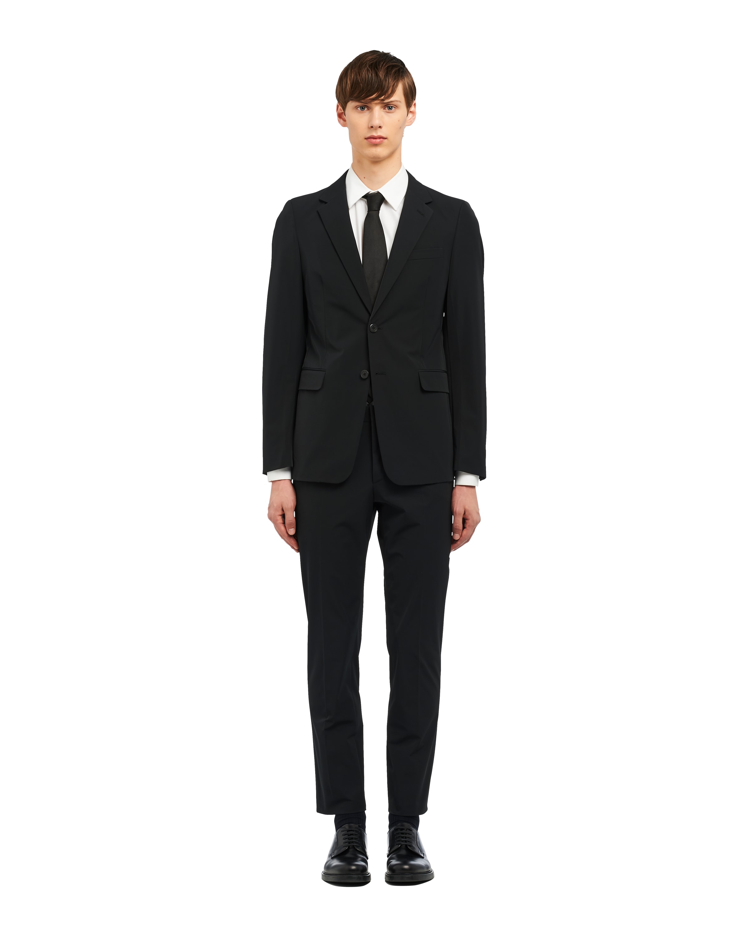 Black Technical fabric single-breasted suit | Prada