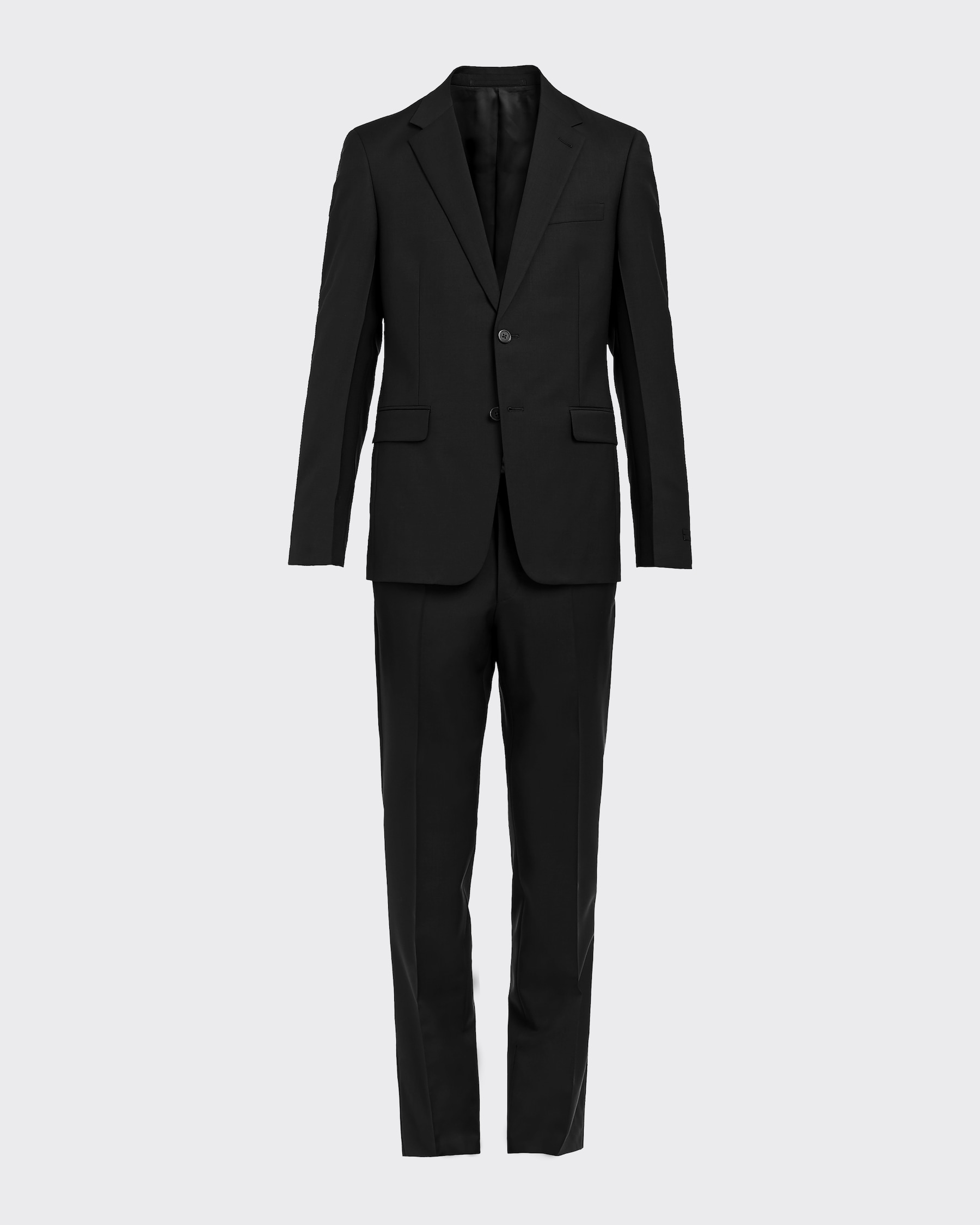 Black Wool And Mohair Single-breasted Suit | PRADA