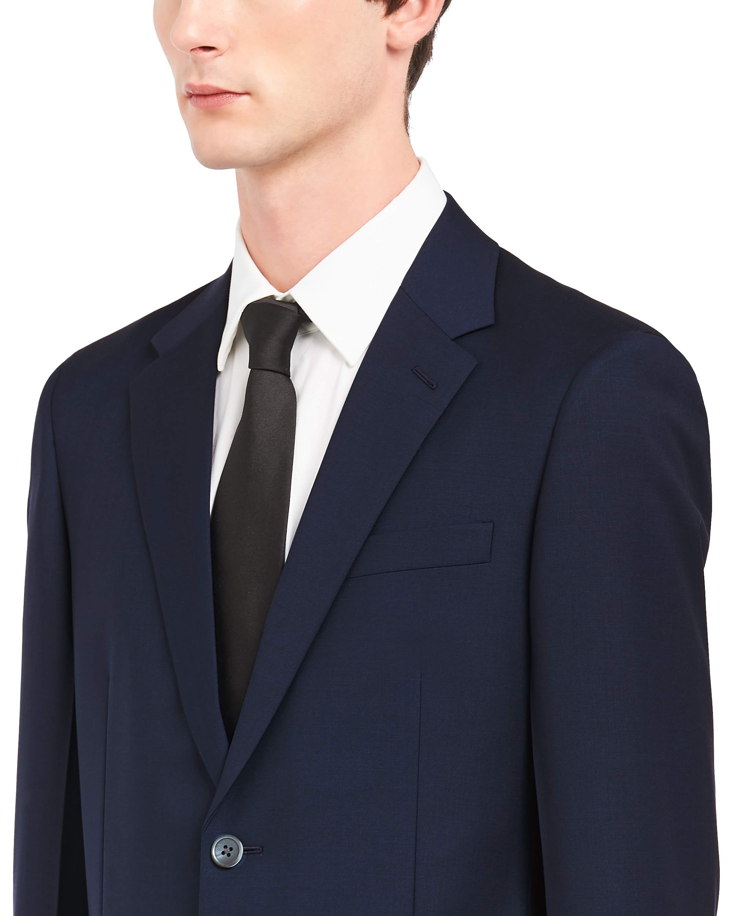 Navy Wool and mohair single-breasted suit | Prada