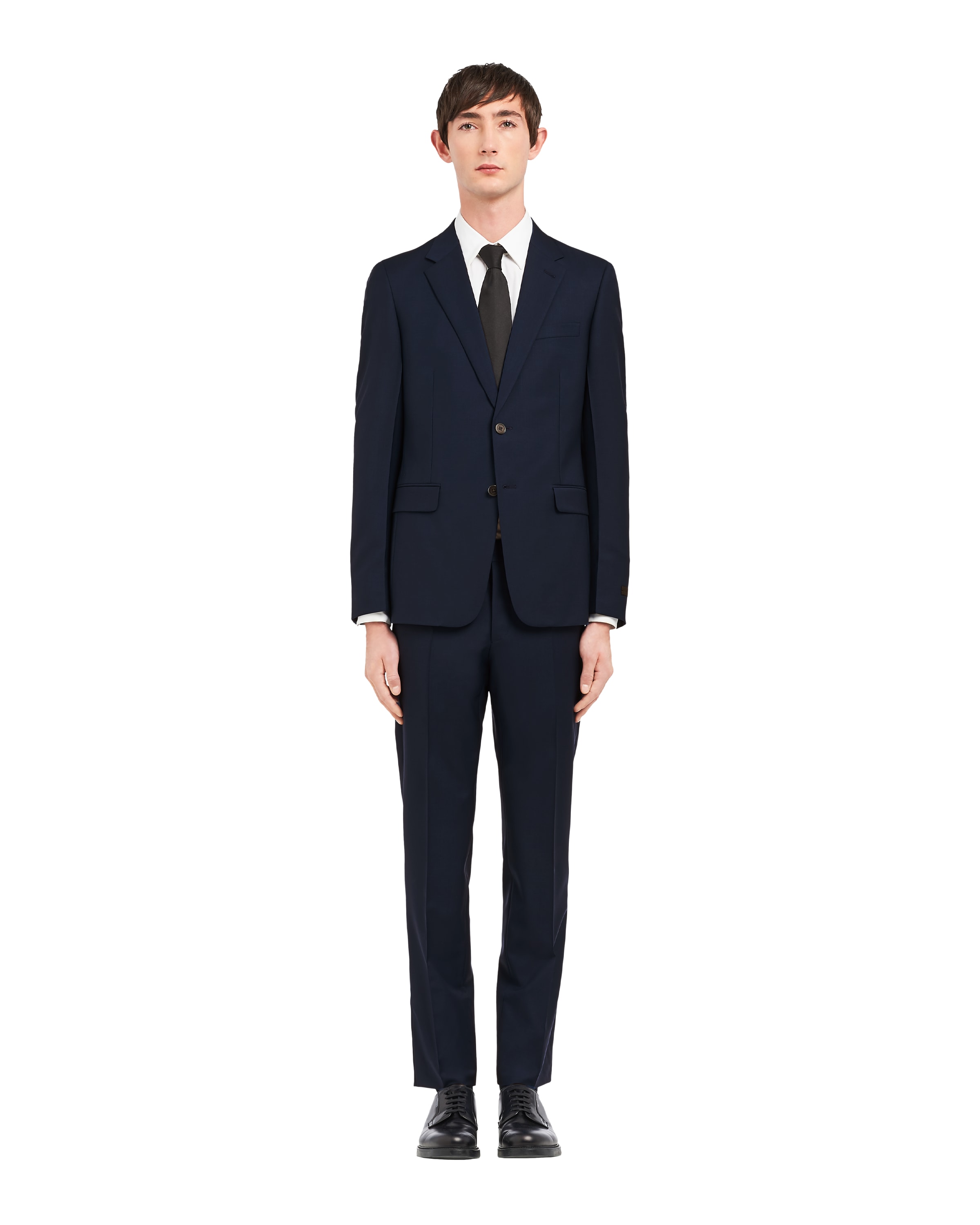 Navy Wool and mohair single-breasted suit | Prada