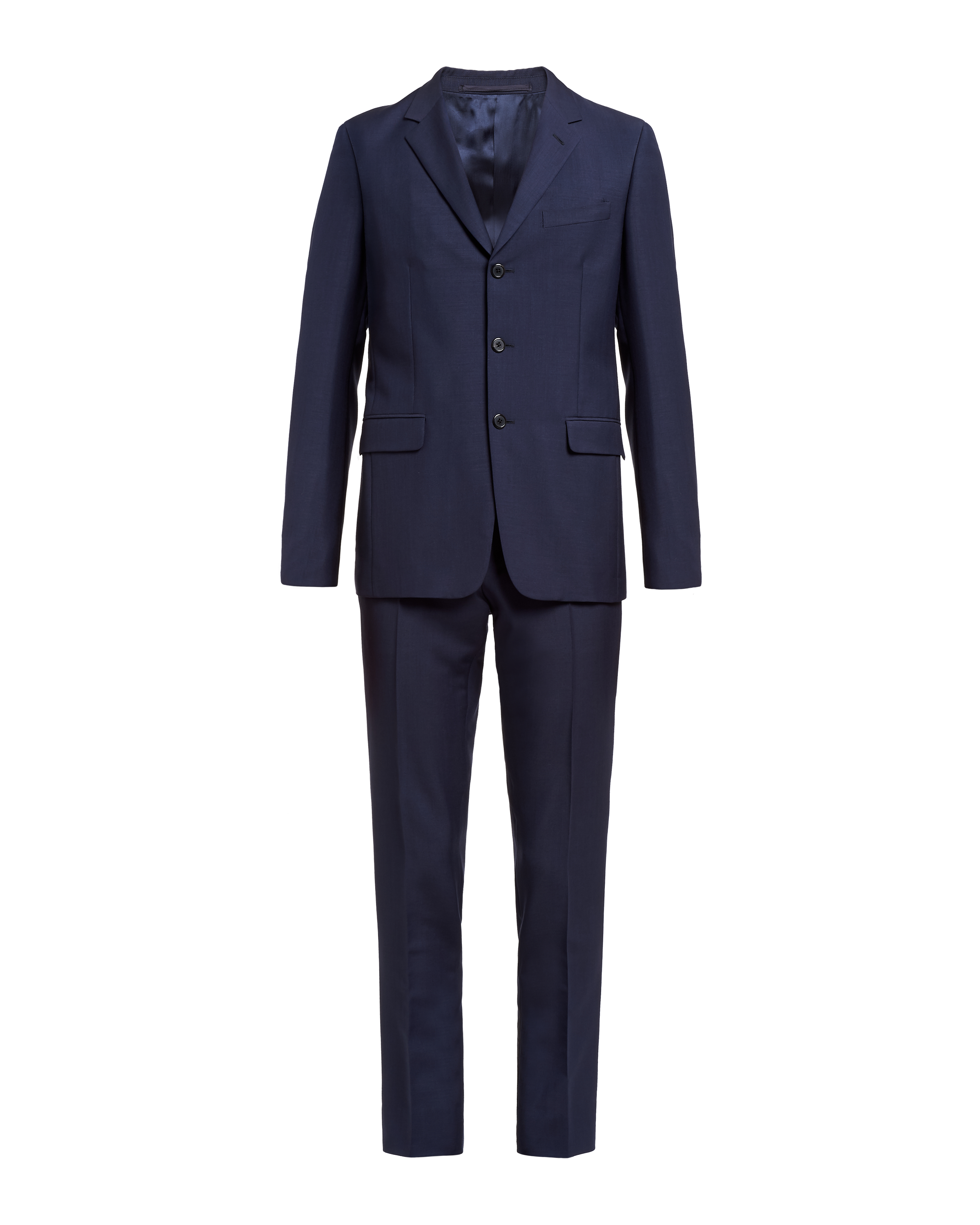 Navy Single-breasted mohair suit | Prada