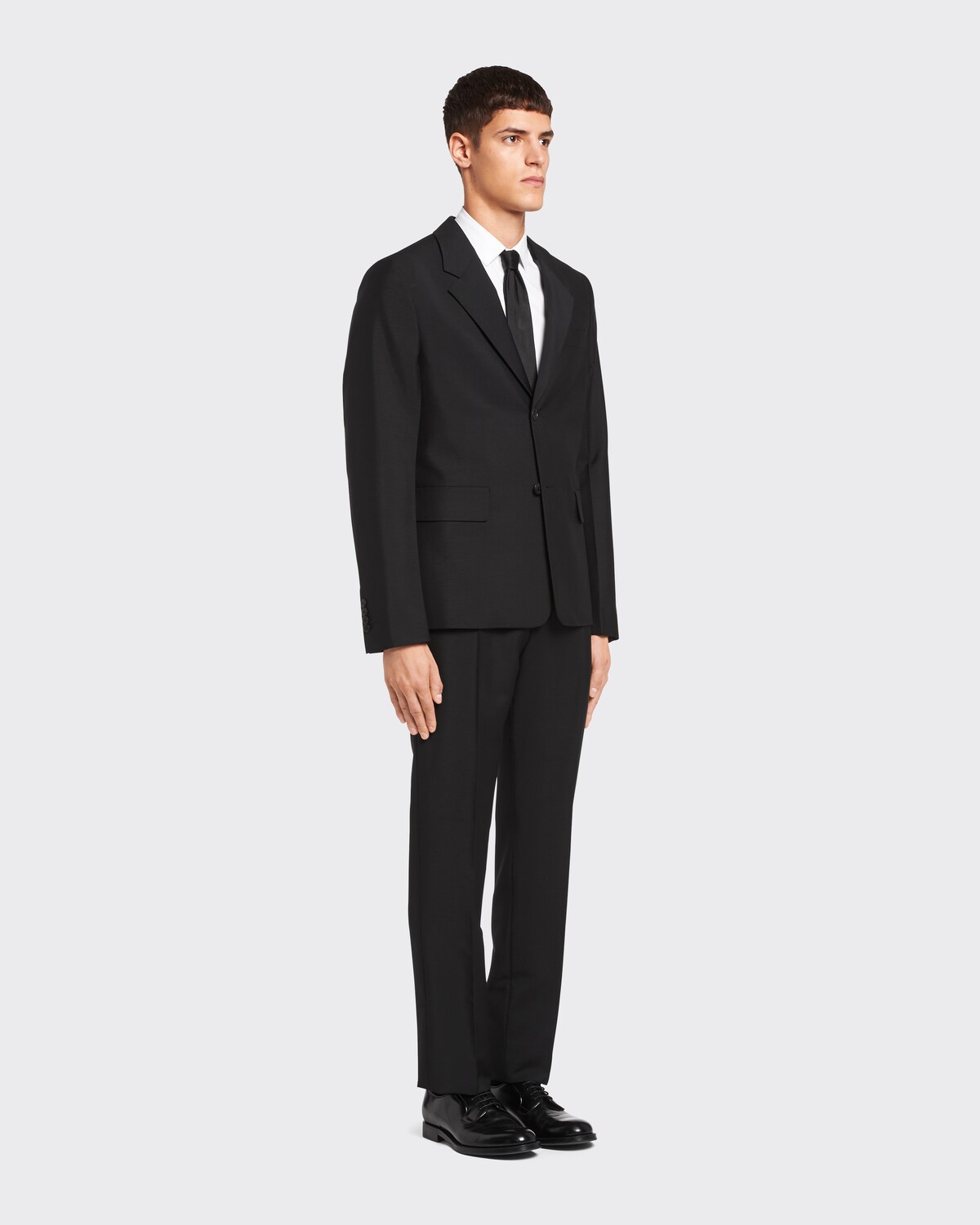 Black Single-breasted Wool And Mohair Suit | PRADA
