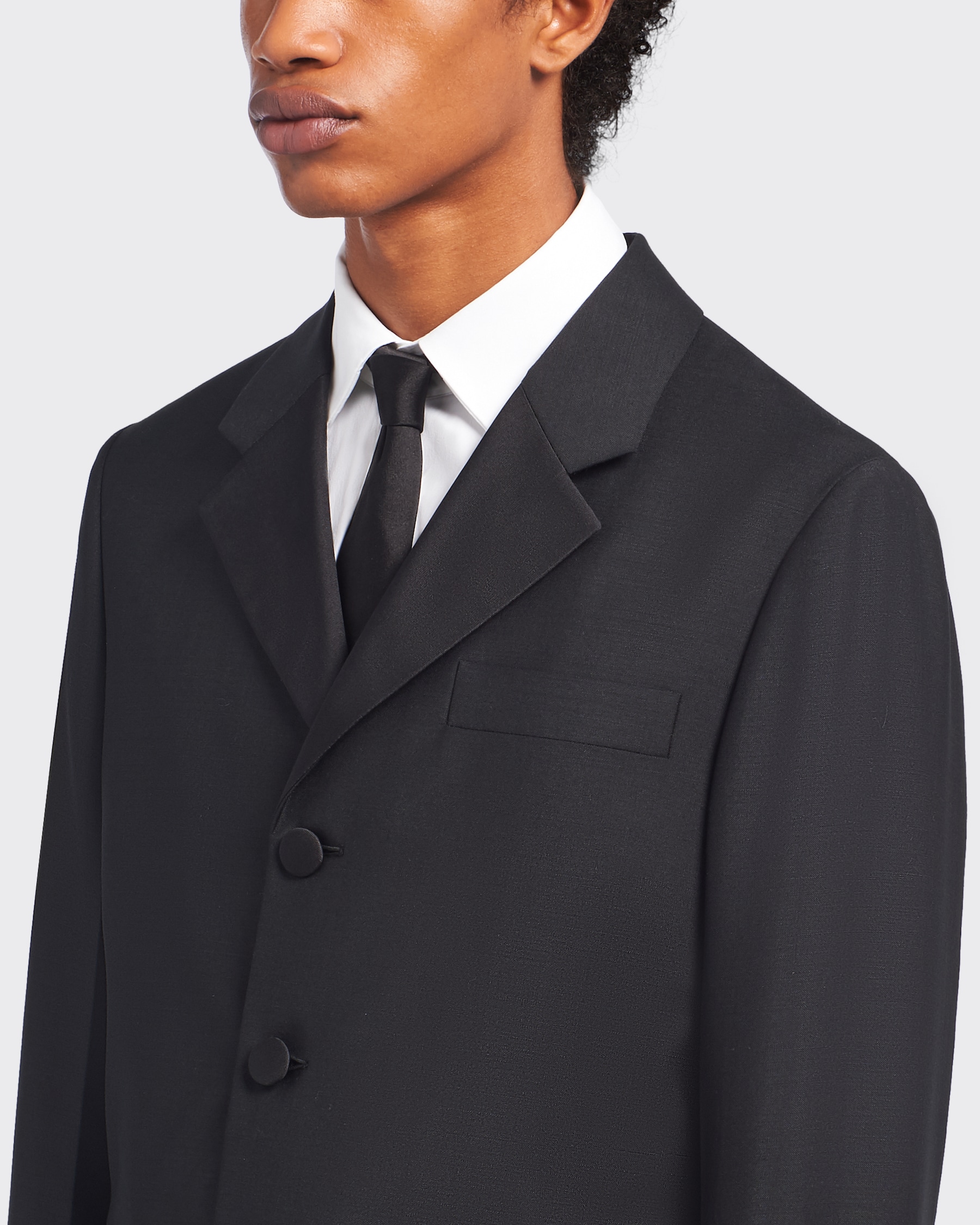 Black Wool And Mohair Single-breasted Suit | PRADA