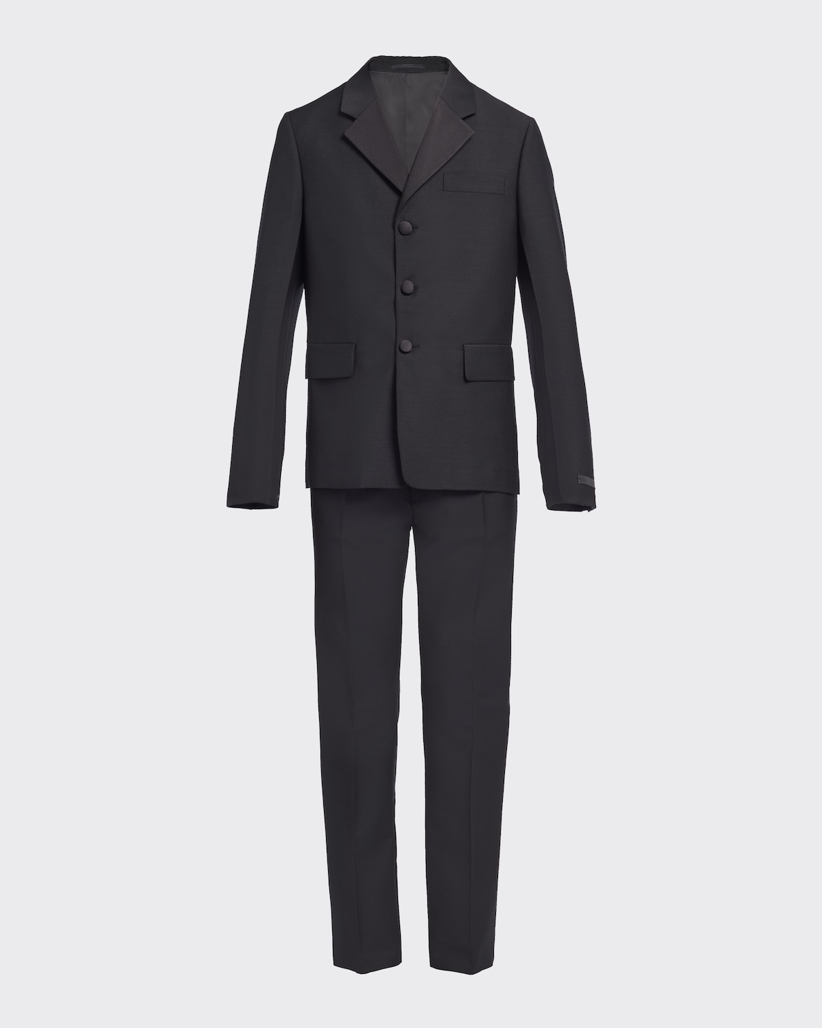 Black Wool And Mohair Single-breasted Suit | PRADA