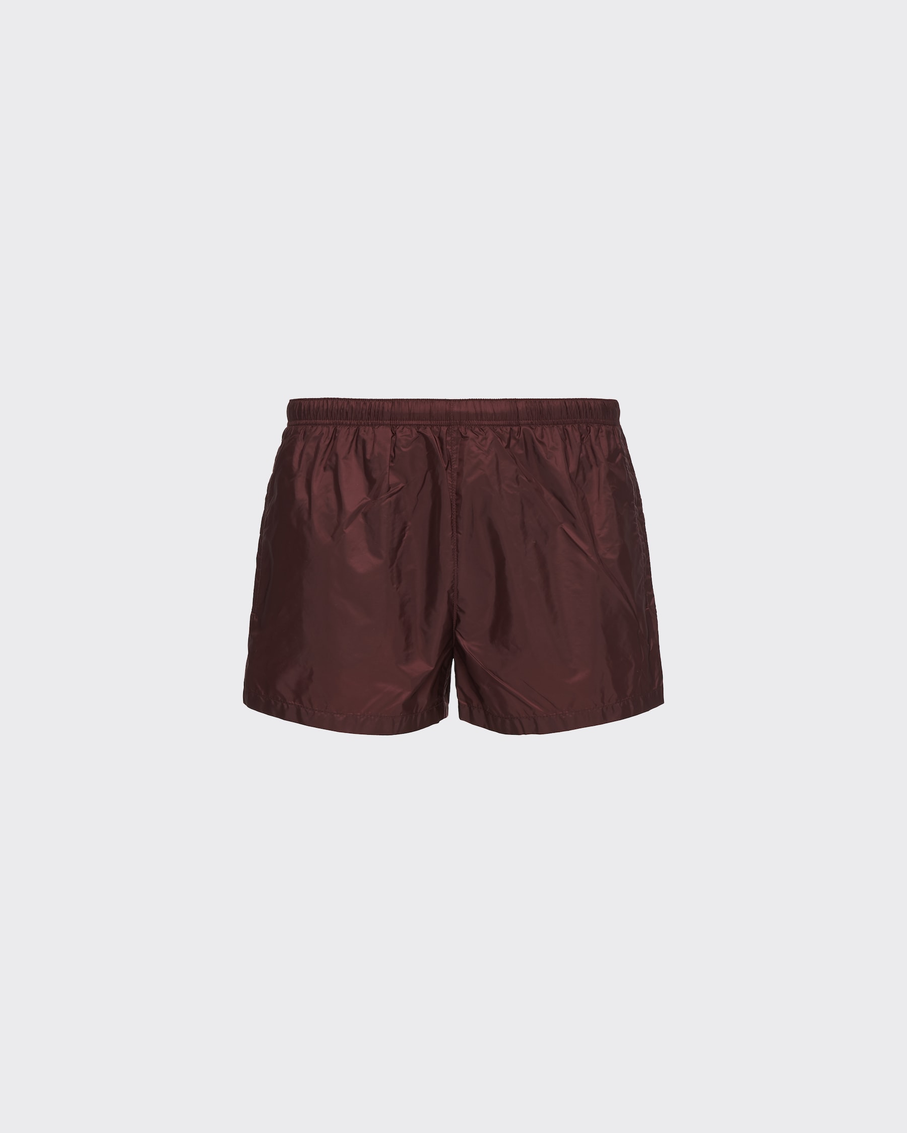 Burgundy Nylon Swim Trunks | PRADA