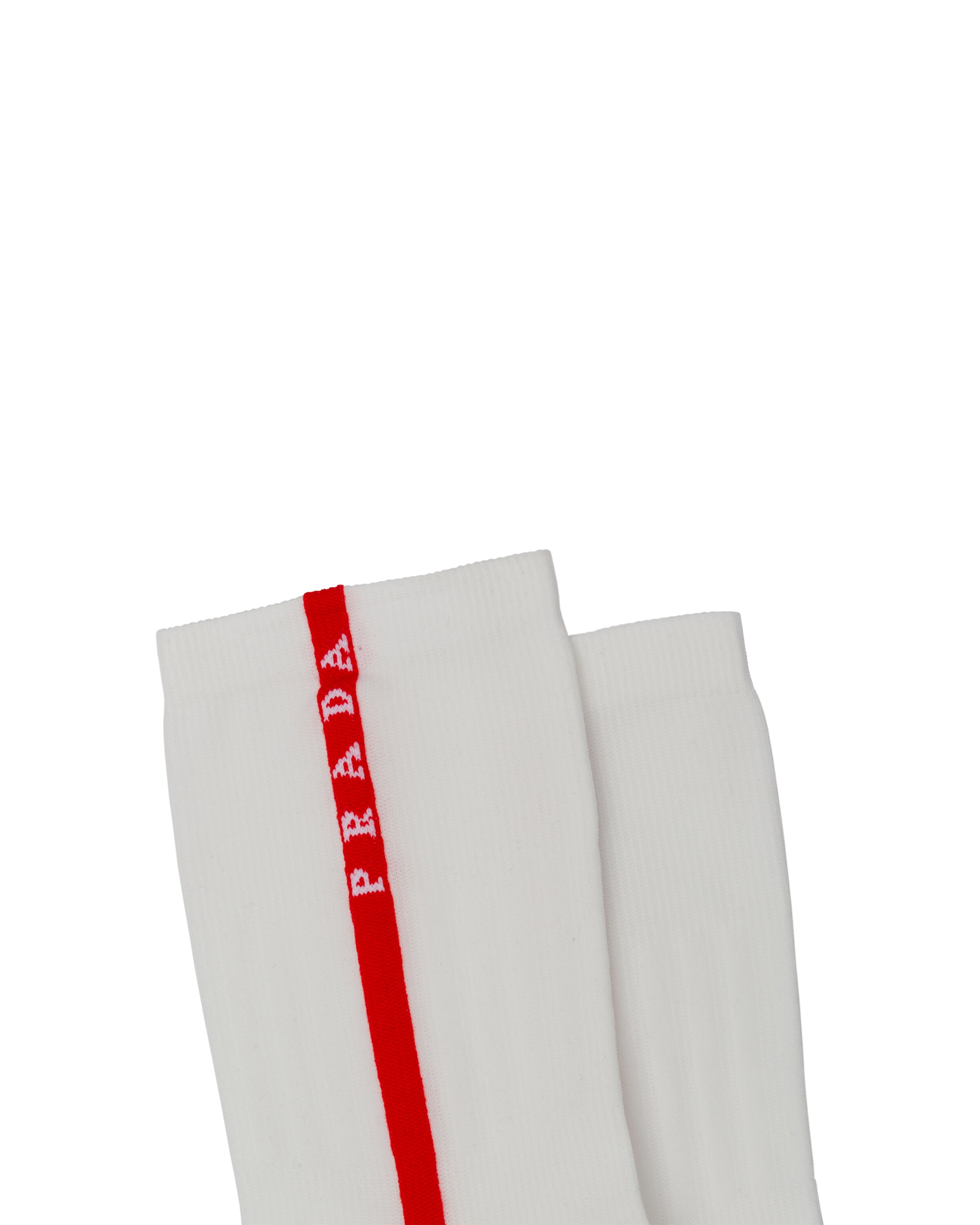 White Nylon knit socks | Prada
