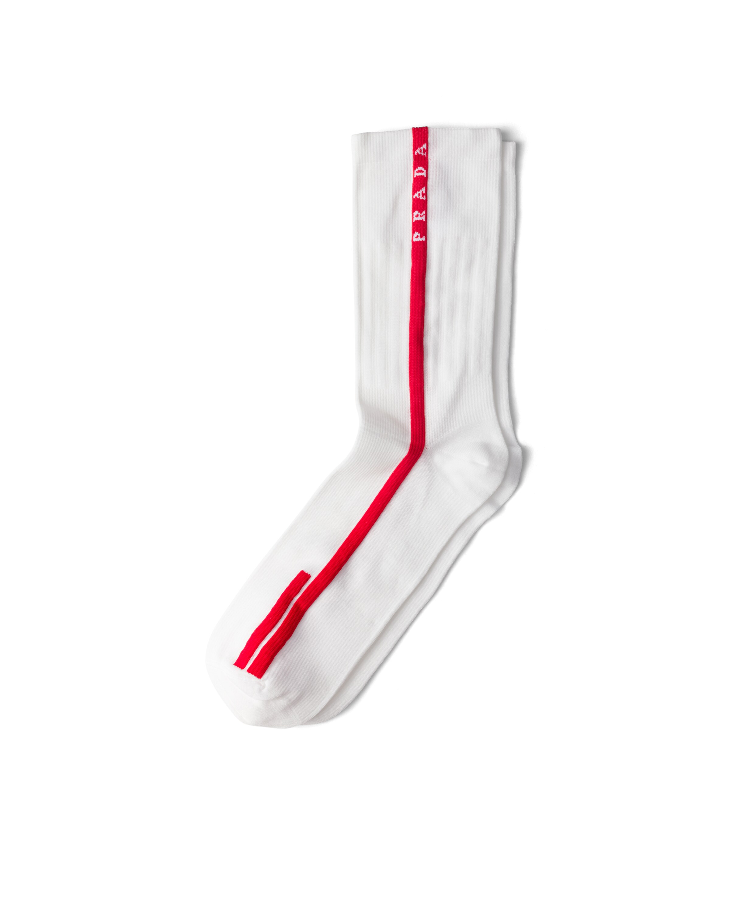 White Nylon knit socks | Prada