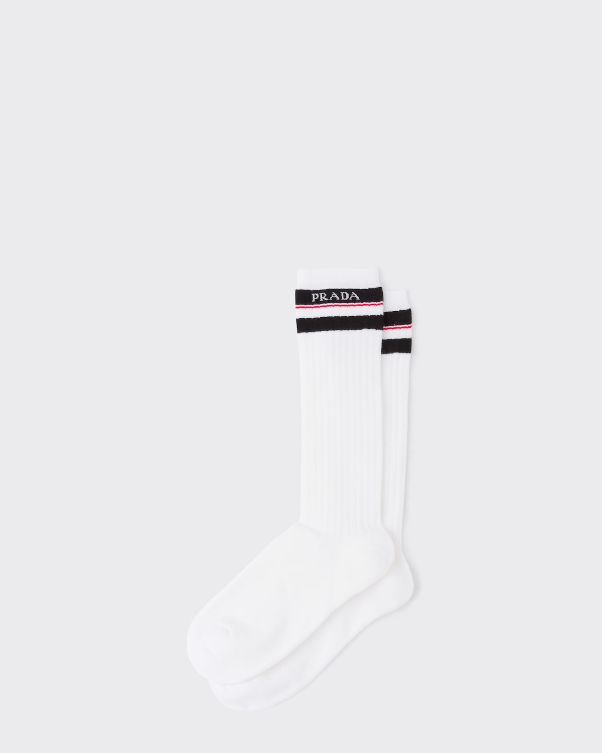White Cotton Ankle Socks | PRADA