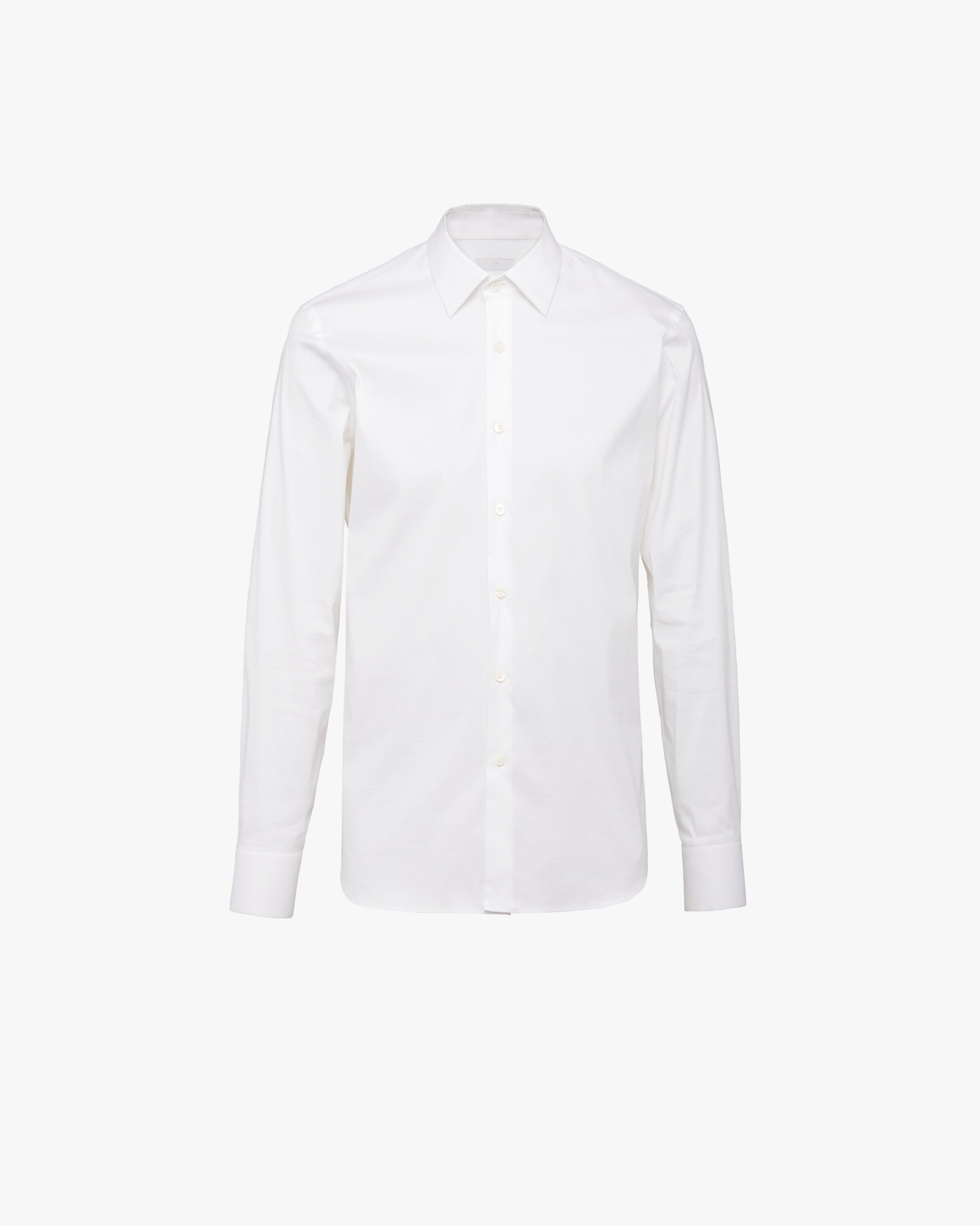 Camicia in popeline stretch Bianco | Prada