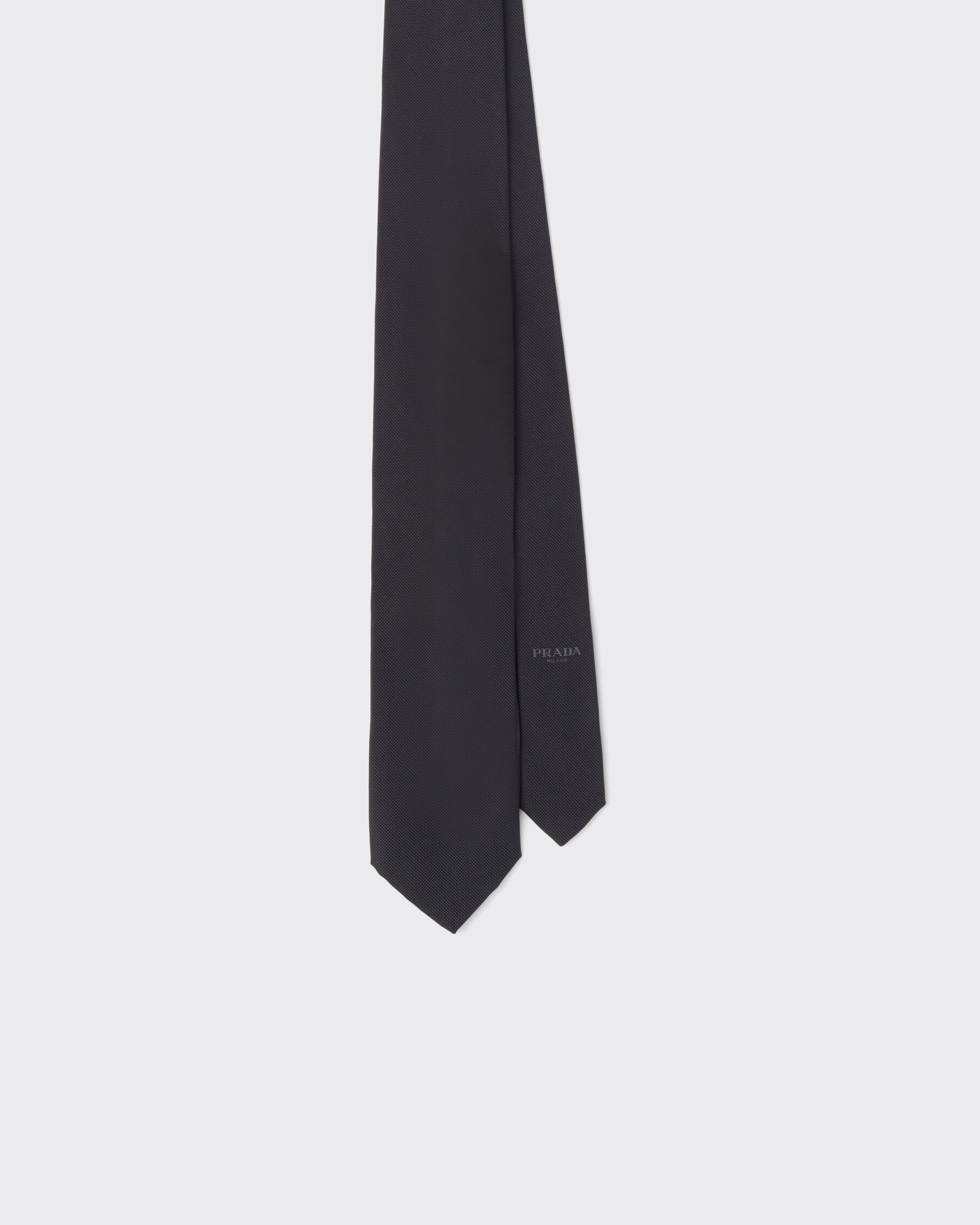 Black Pinpoint Tie | PRADA