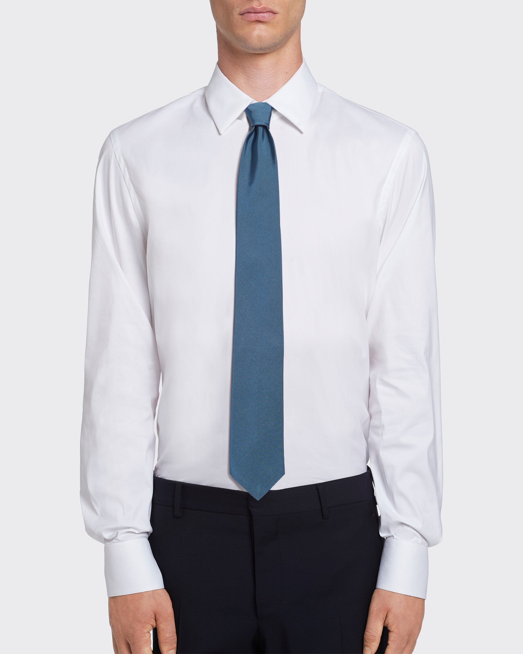 Astral Blue Micro-faille Tie | PRADA