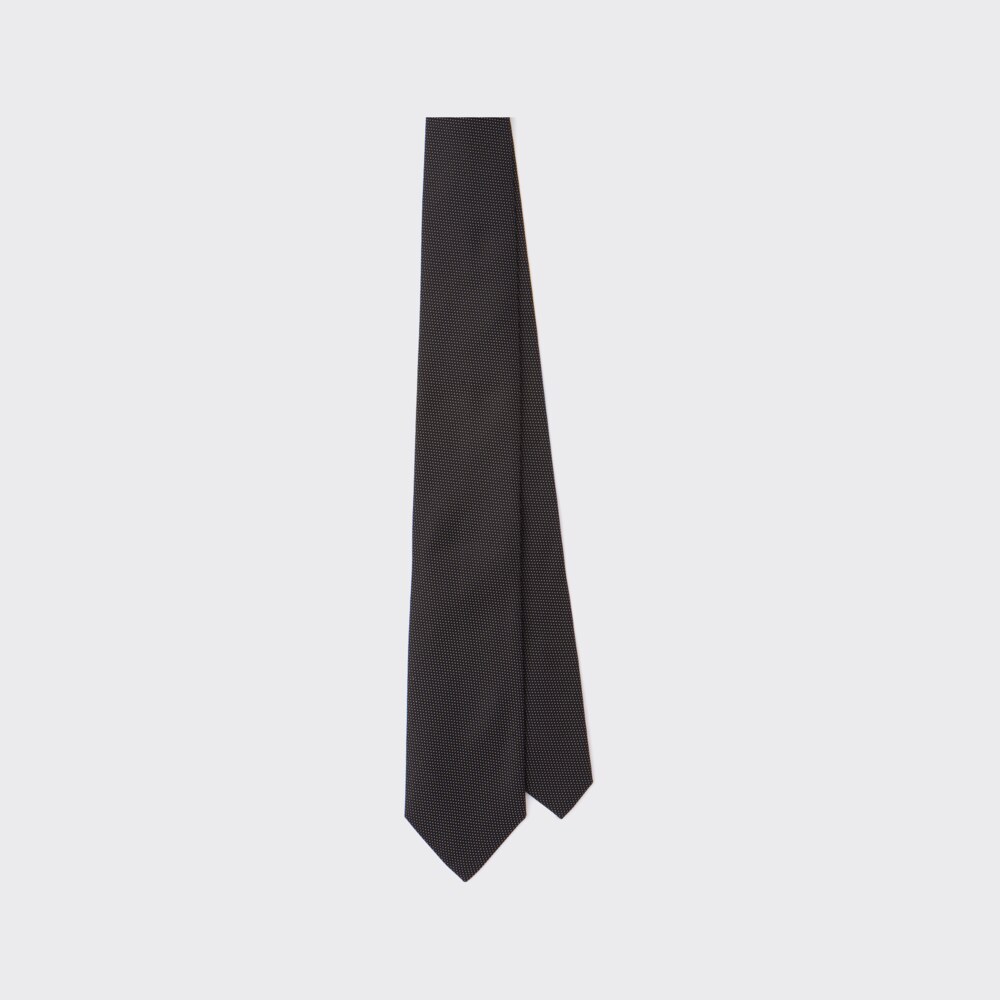 Black Pinpoint Tie | Prada
